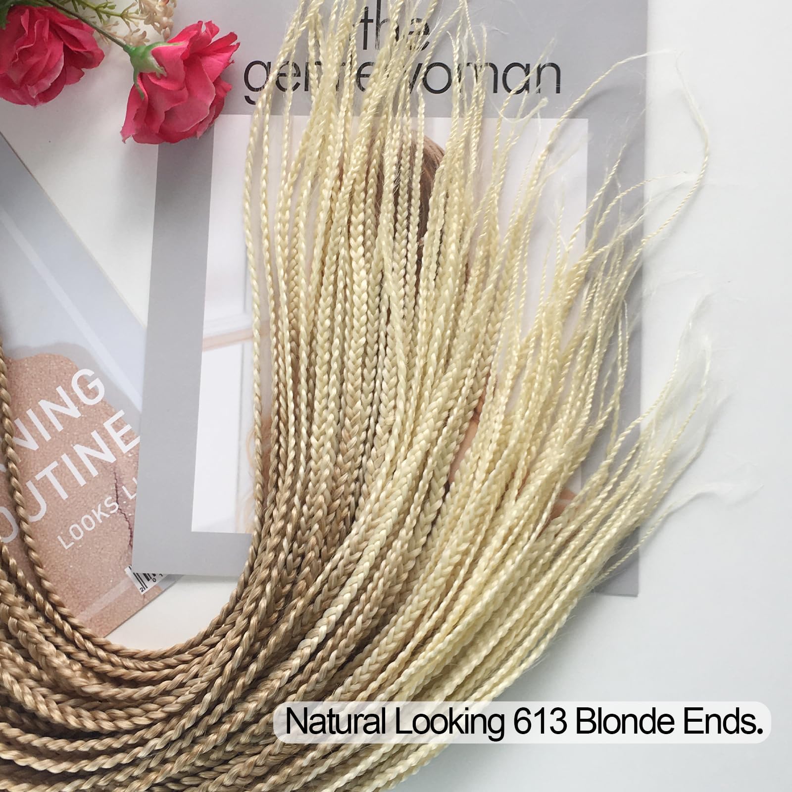 Snapklik.com : T27/613 Blonde Crochet Box Braids Pre Looped 24 Inch ...