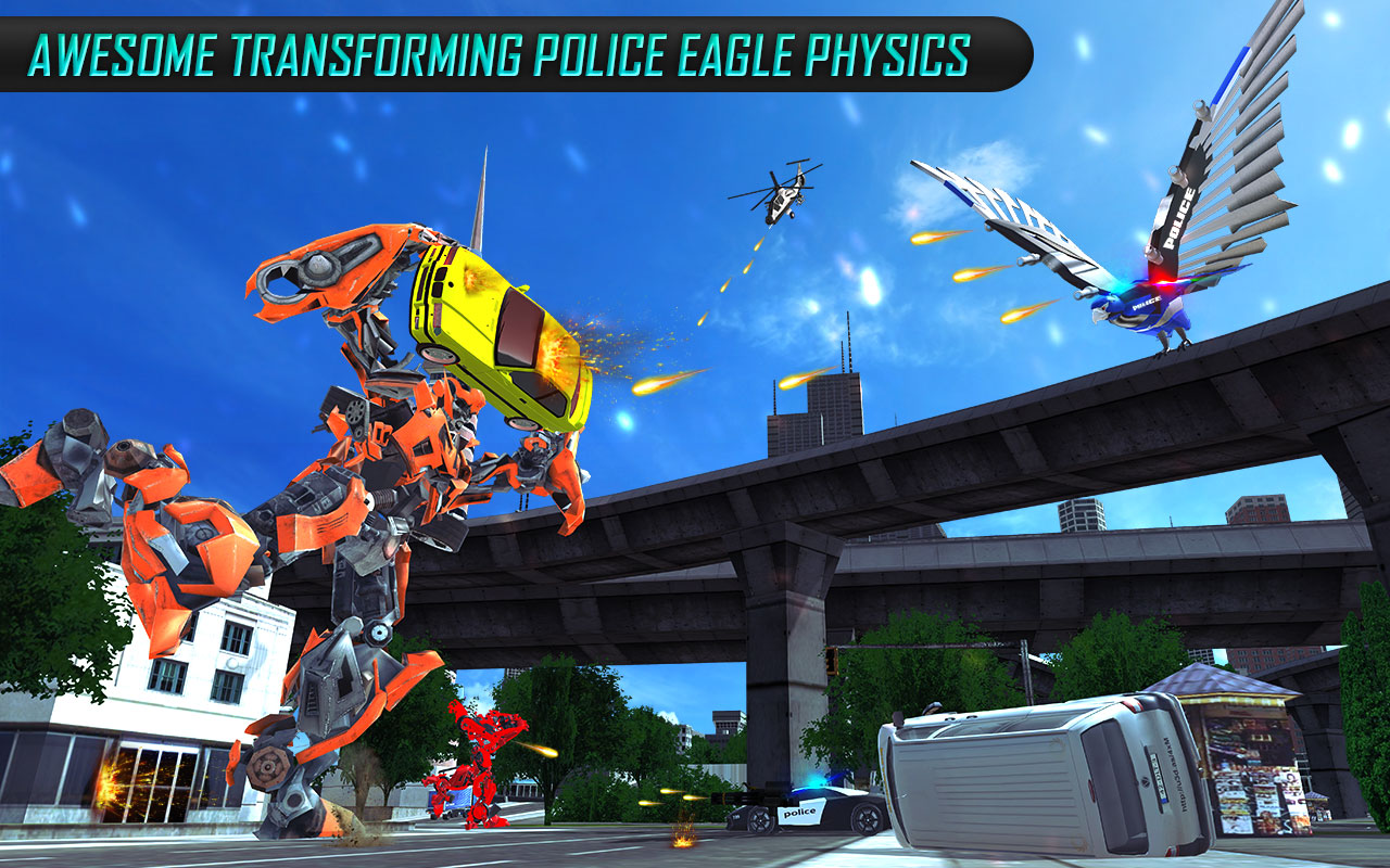 US Police Transform Robot Car Cop Eagle game - App on Amazon Appstore