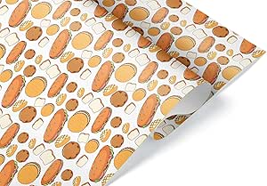 Amazon.com: Bread Lover Gift Wrap Thick Wrapping Paper Food Theme ...