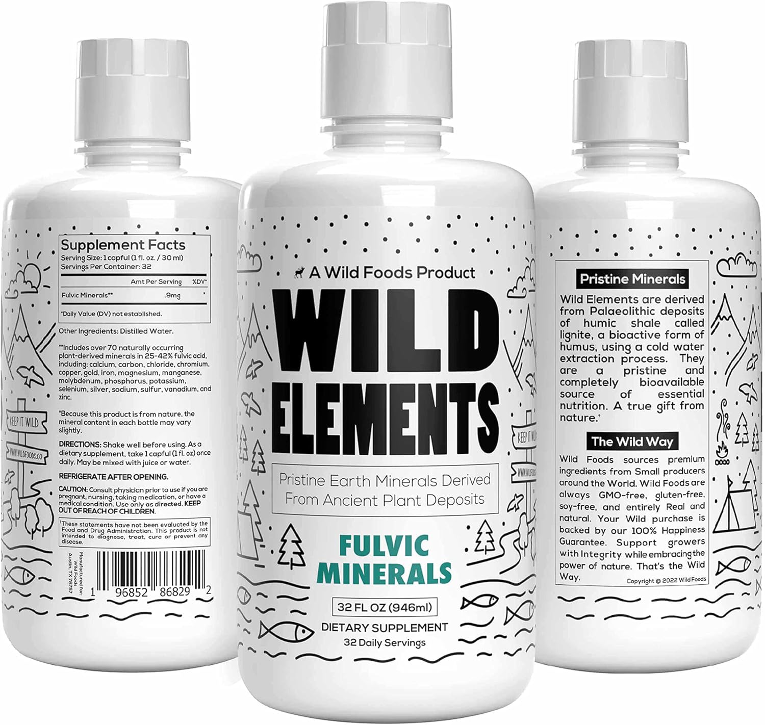 Amazon.com: Wild Elements Gut Support Fulvic Acid Mineral Blend Derived from Ancient Plant ...
