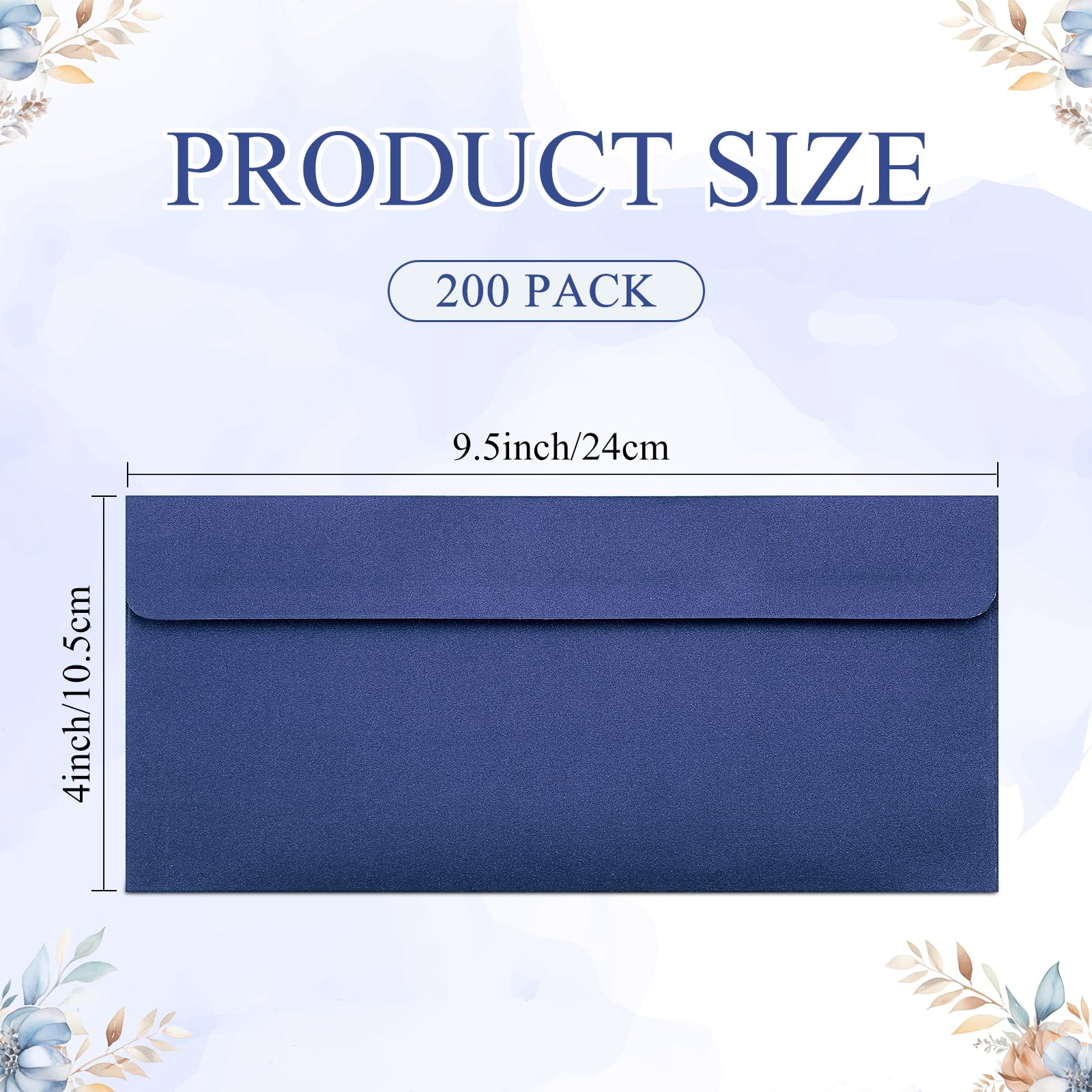 Snapklik.com : 200 Pcs #10 Dark Blue Envelopes Christmas Business ...
