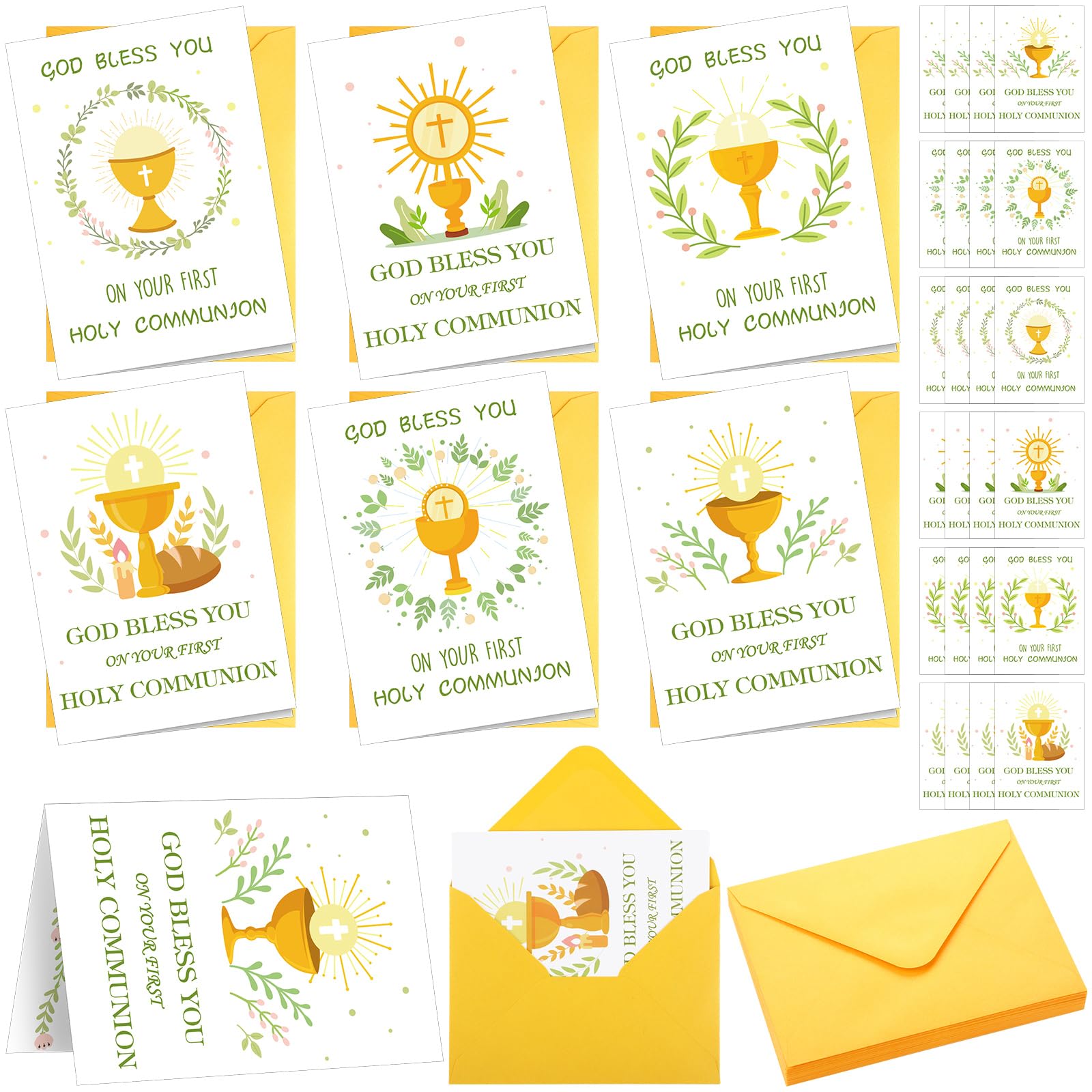 Snapklik.com : ReliThick 24 Pcs First Holy Communion Greeting Cards ...