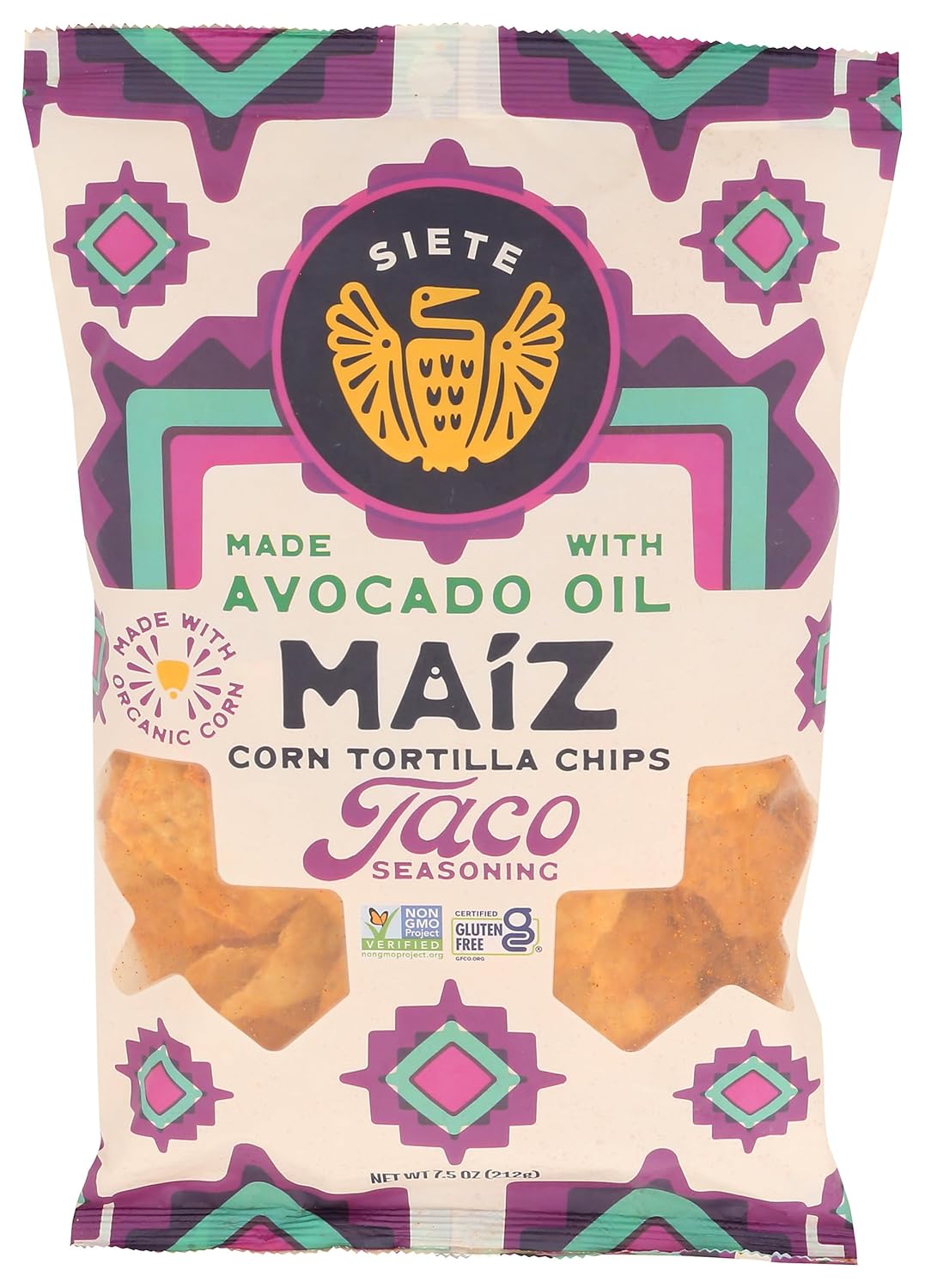 Amazon.com: SIETE FAMILY FOODS Taco Seasoning Maiz Tortilla Chips, 7.5 OZ