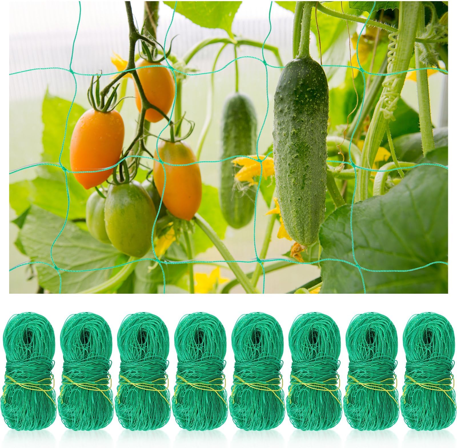 Amazon.com : Blulu 8 Pcs Garden Trellis Netting for Climbing Plants ...