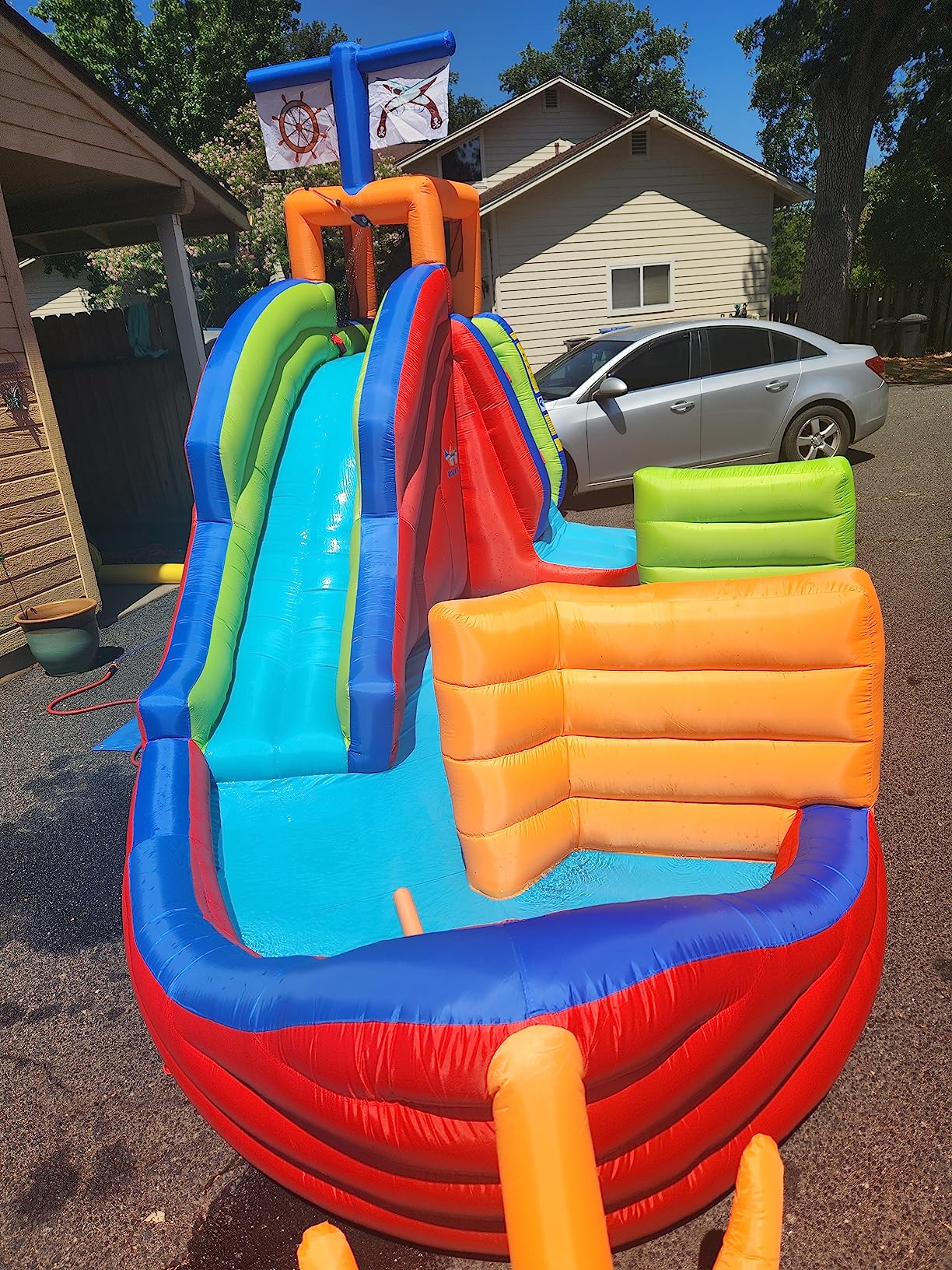 $36/mo - Finance BOUNTECH Inflatable Water Slide, Pirate Ship ...