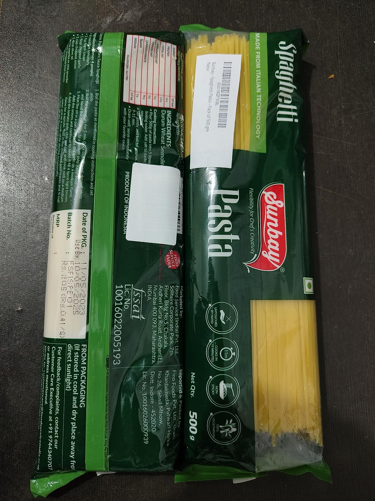 Sunbay - Spaghetti Durum Wheat Pasta | 100% Durum Wheat Semolina | High ...