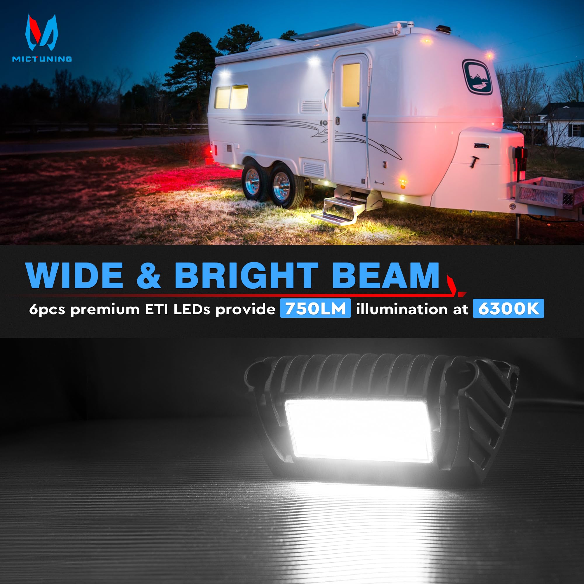 Snapklik.com : RV Exterior Porch Utility Light 12V Awning Lights ...