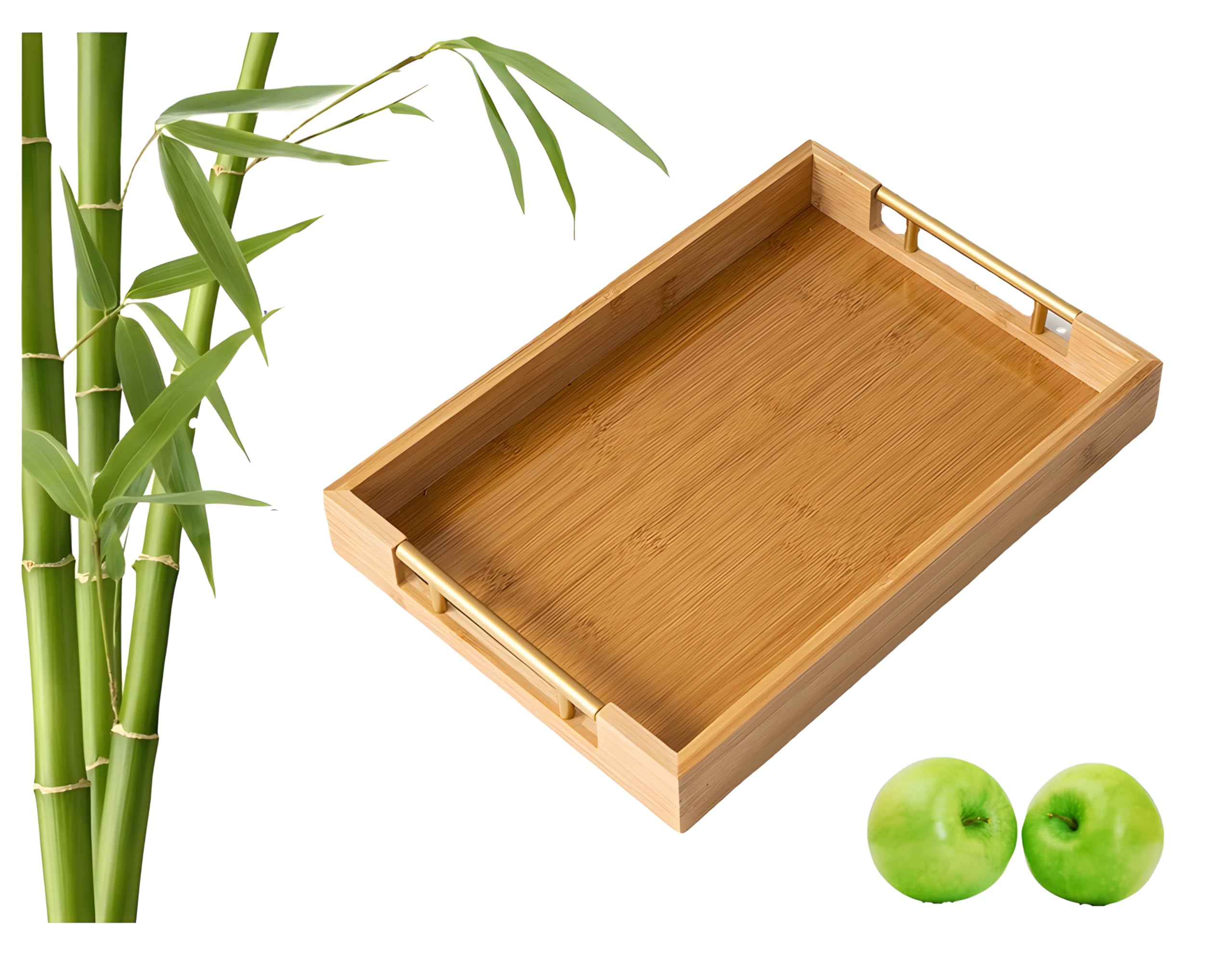 Amazon.com: Bamboo Tray, Bamboo Tray for Serving Food,Bamboo Trays for ...