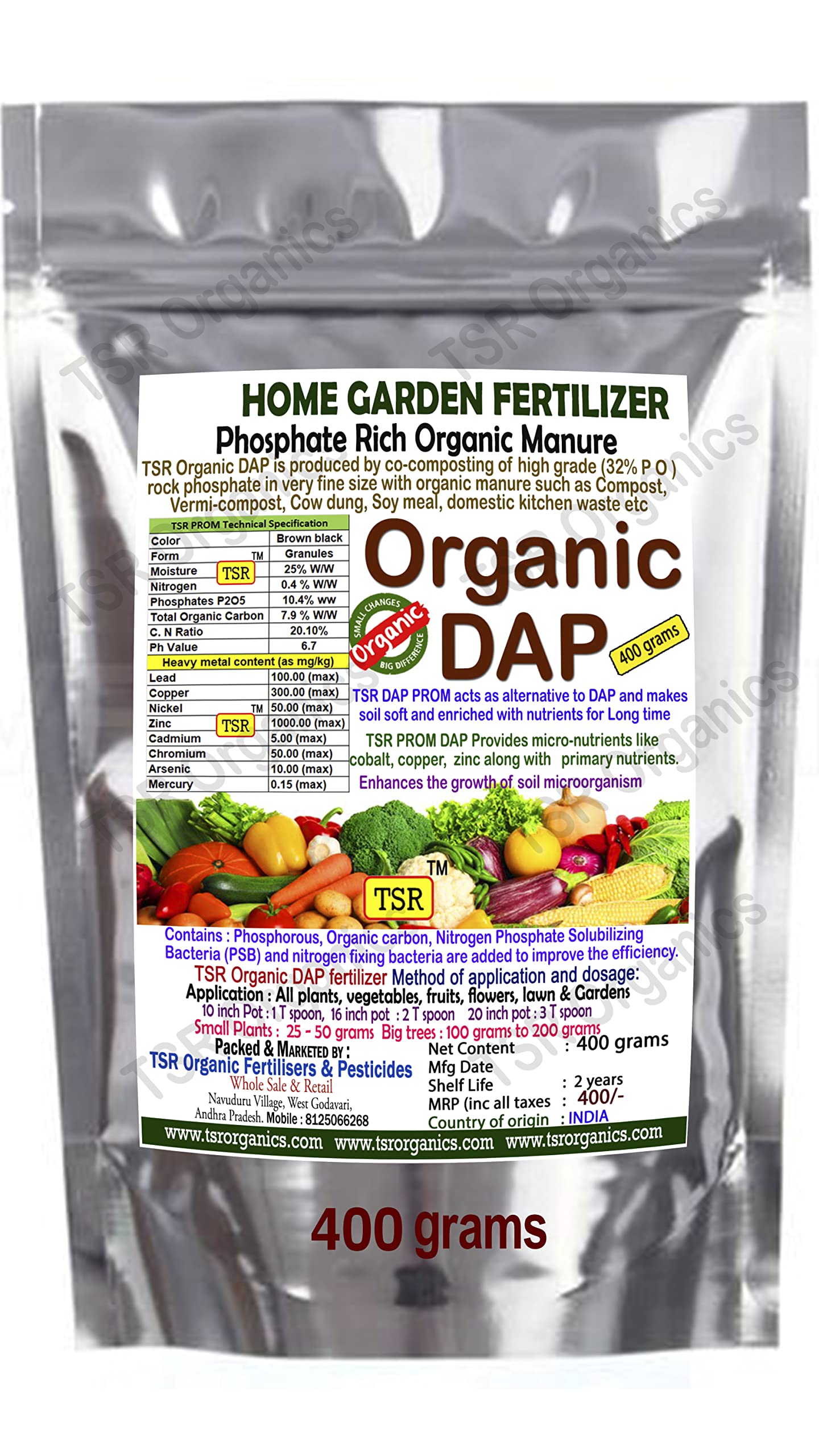 Buy TSR Garden Store DAP Garden Fertilizer 400 Grams Prom Phosphate ...