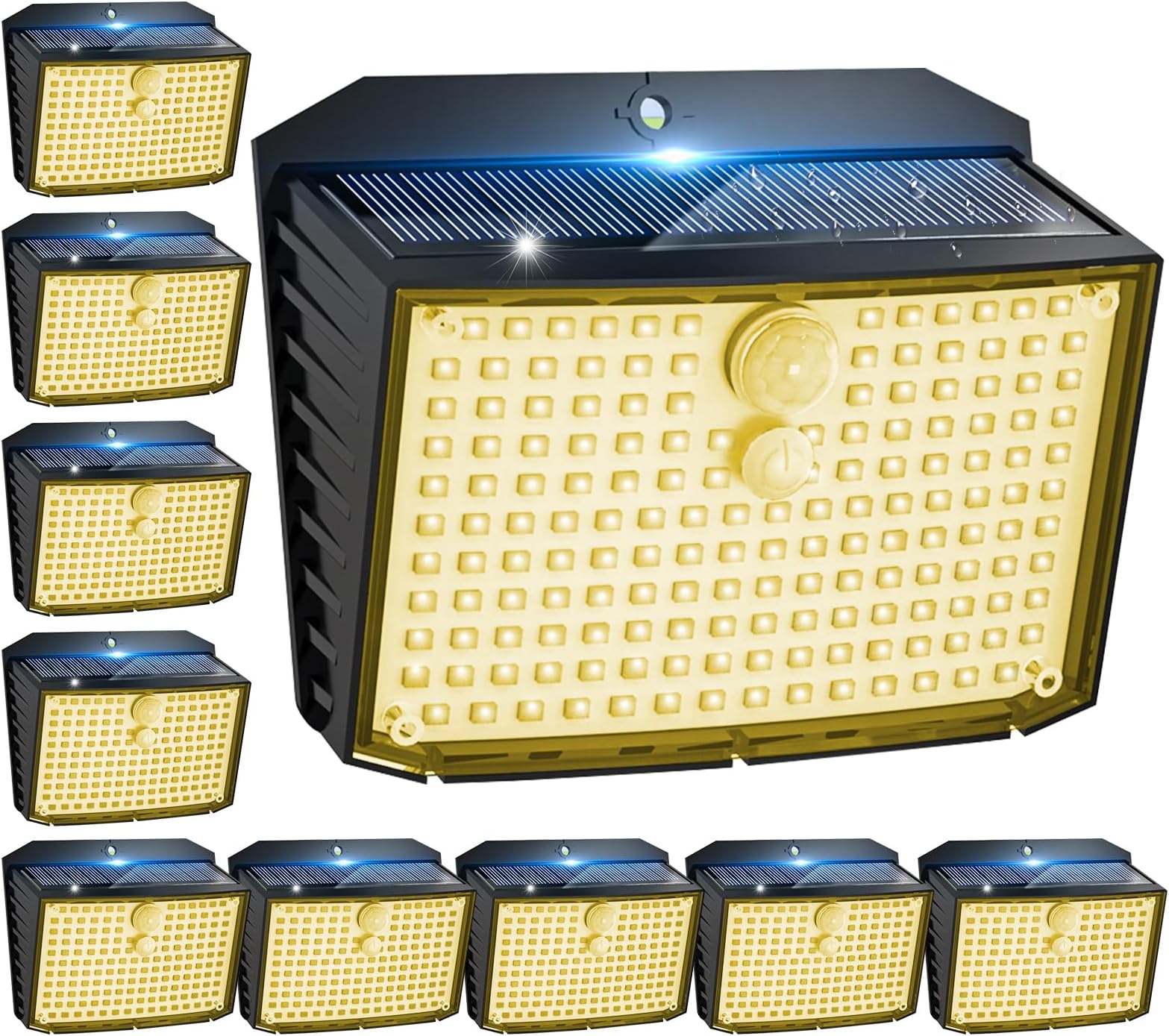 KBT 2 Pack Solar Wall Lights with 3 Lighting Mode, Motion Sensor ...