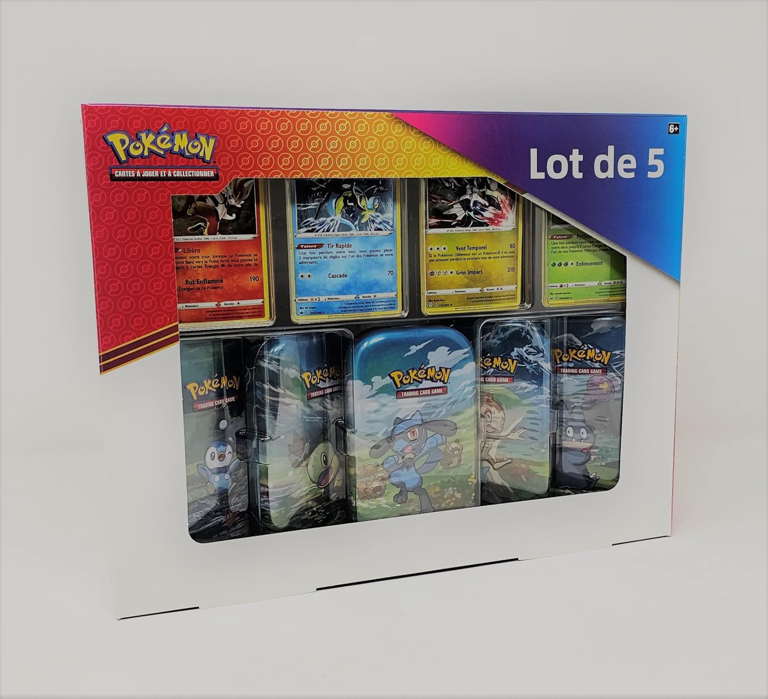 Pokémon Trading Card Game 5-Pack Mini Tins & 4 Promo Cards for Ages 6 ...