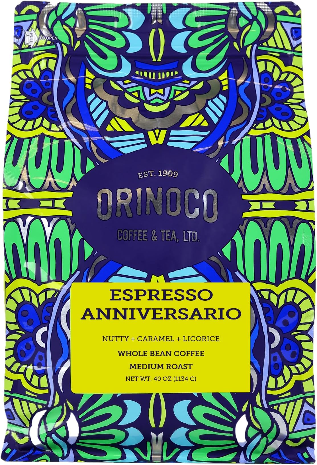 Amazon.com : Orinoco Espresso Anniversario 2.5lb bag, Medium Roast ...