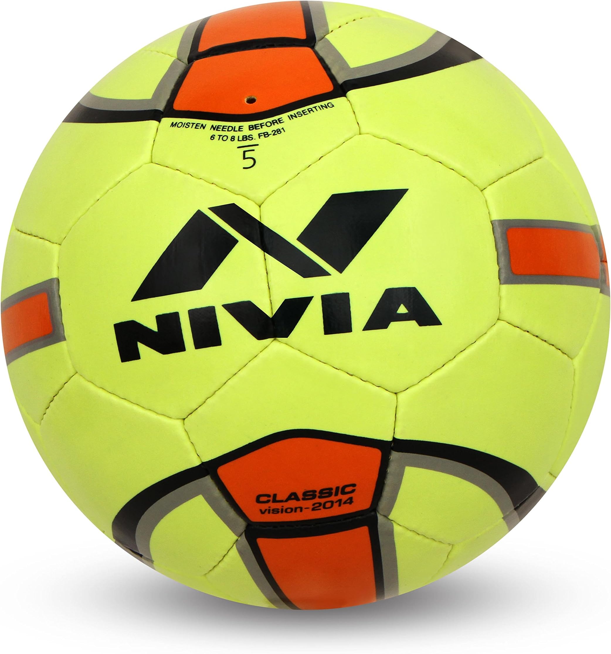 Buy Nivia Storm Orange Moulded Football with Ball Pump Football - Size ...