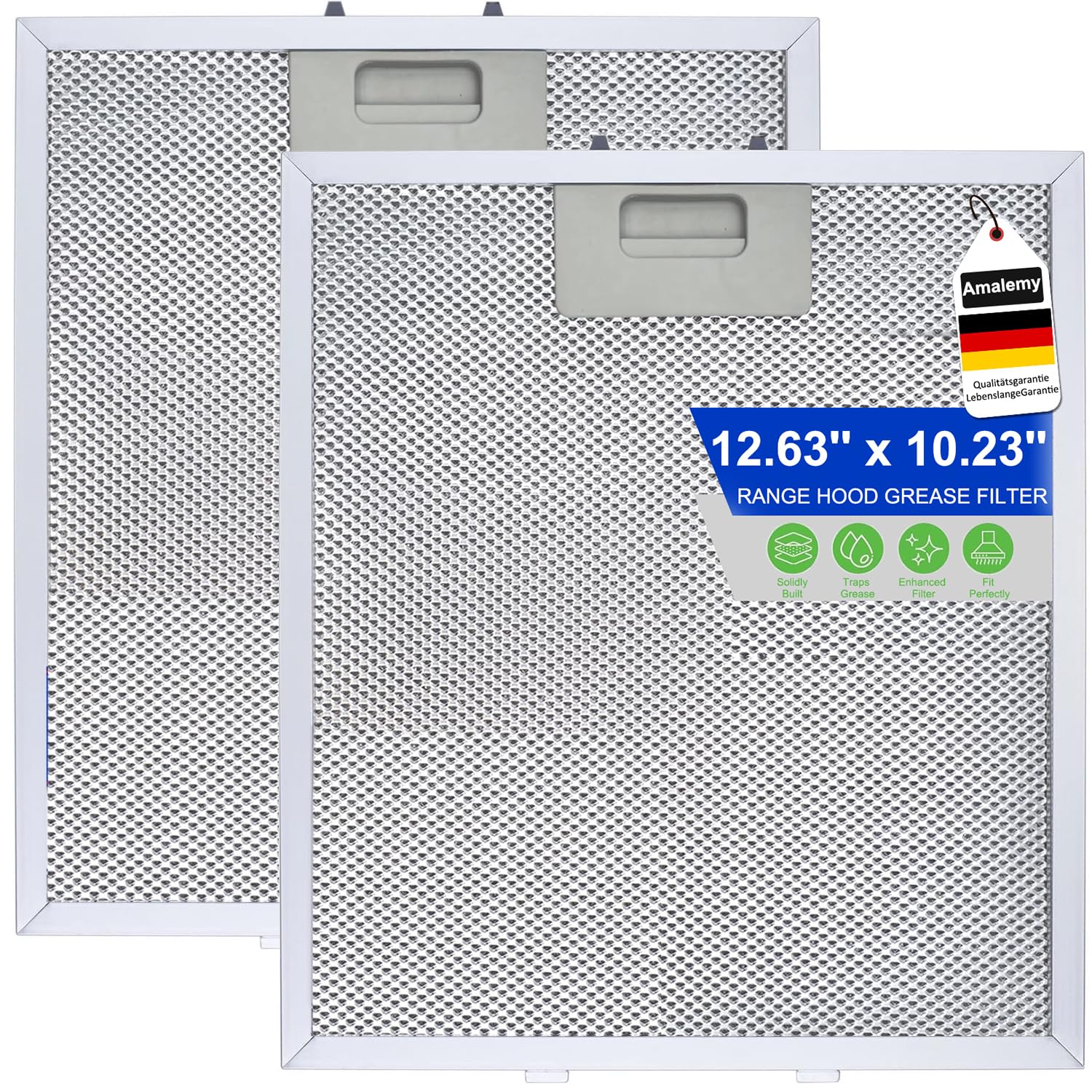 2 Pack Cooker Hood Filter, Extractor Fan Vent Filters 320mm x 260mm (12 ...