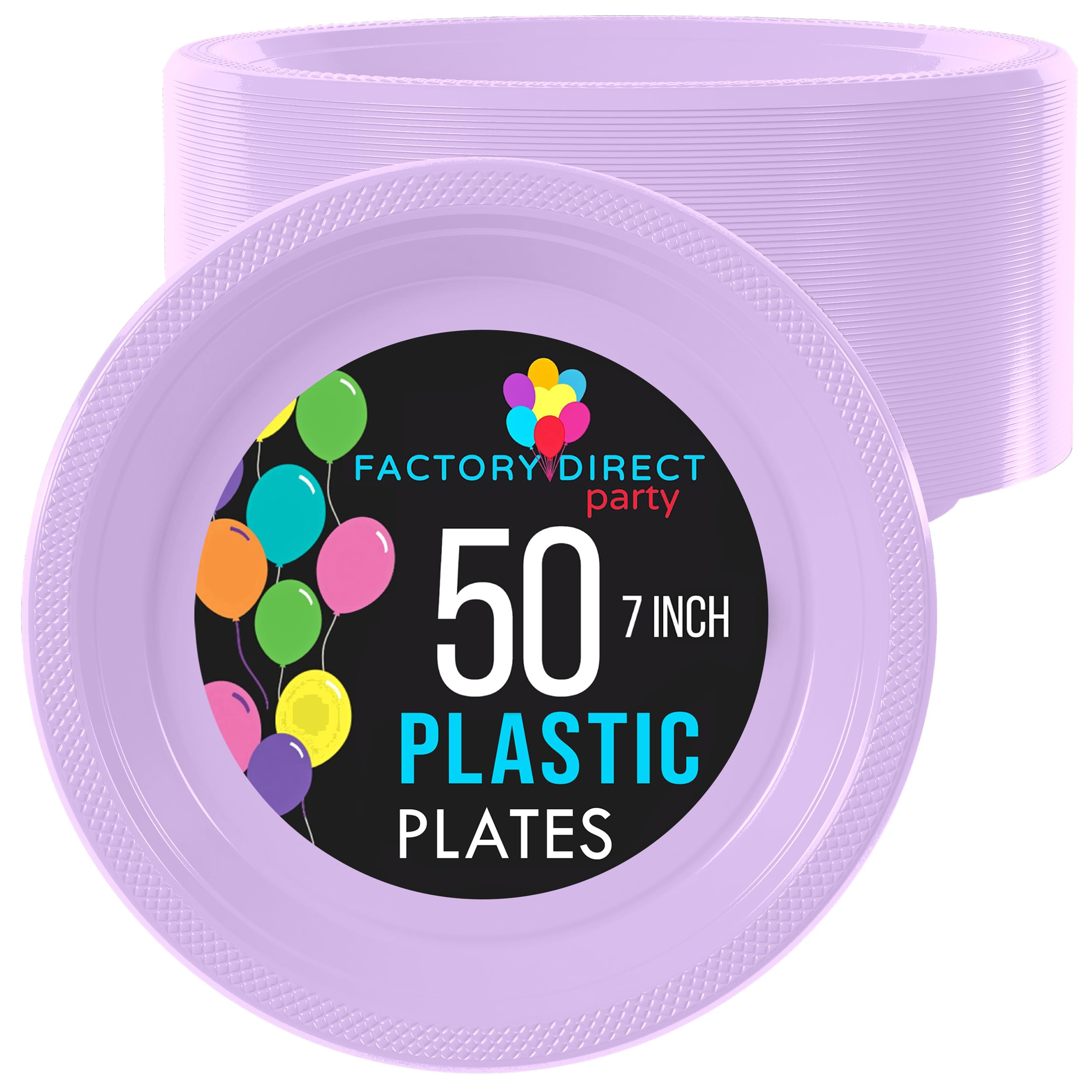 Snapklik.com : Exquisite Lavender Plastic Plates For Party 7" Lavender ...