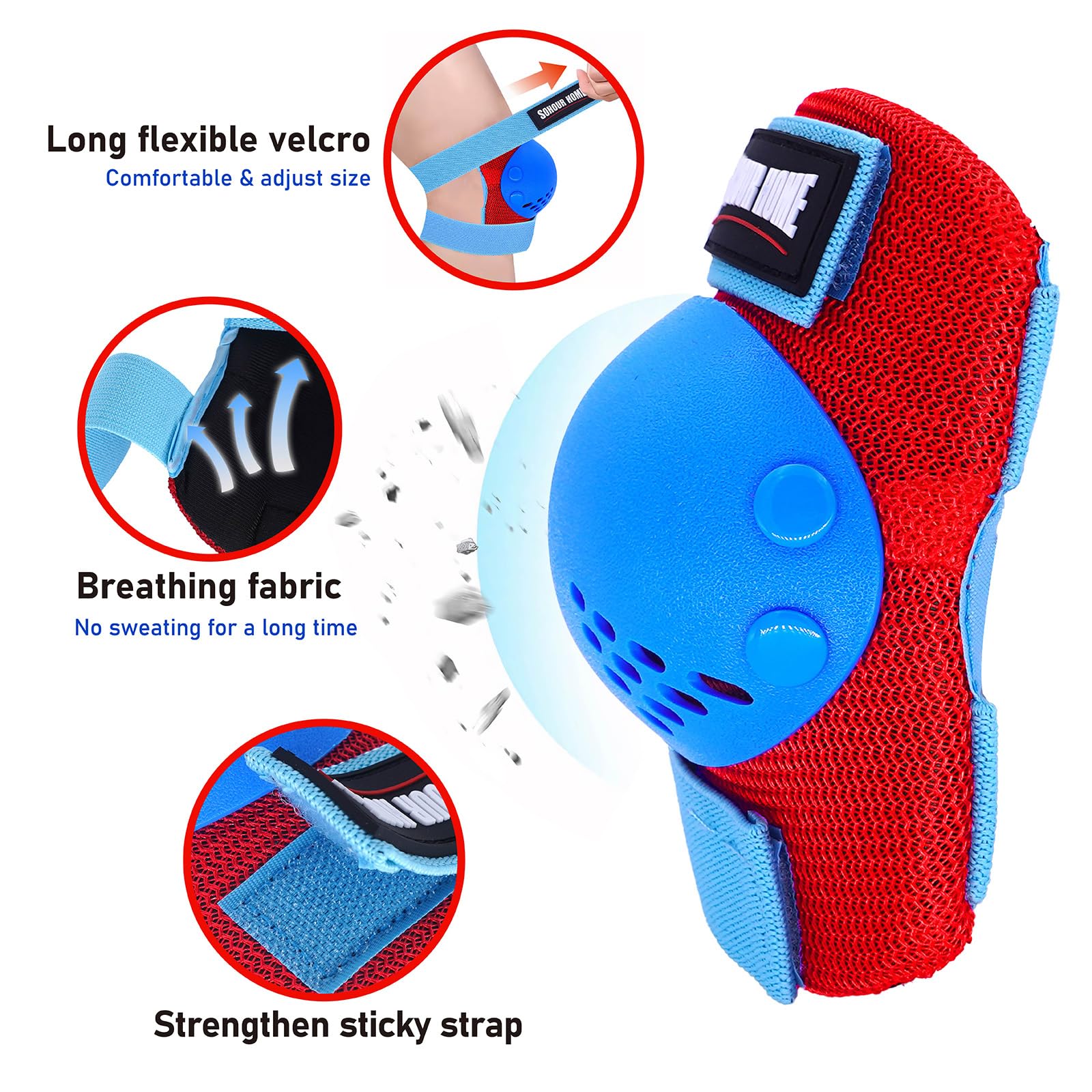 Snapklik.com : SOHOUR HOME Kids/Youth Knee Pads Elbow Pads Wrist Guards ...