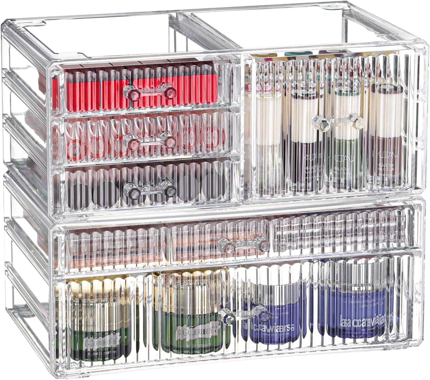Amazon.com: Cq acrylic Clear Stackable Storage Bins,Plastic Medicine ...