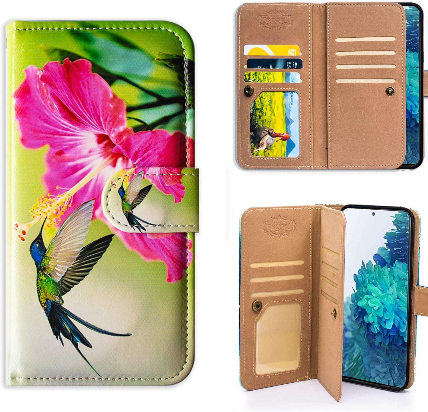 Amazon.com: Bcov Wallet Case for Galaxy S20 FE 5G, Hummingbird Red ...