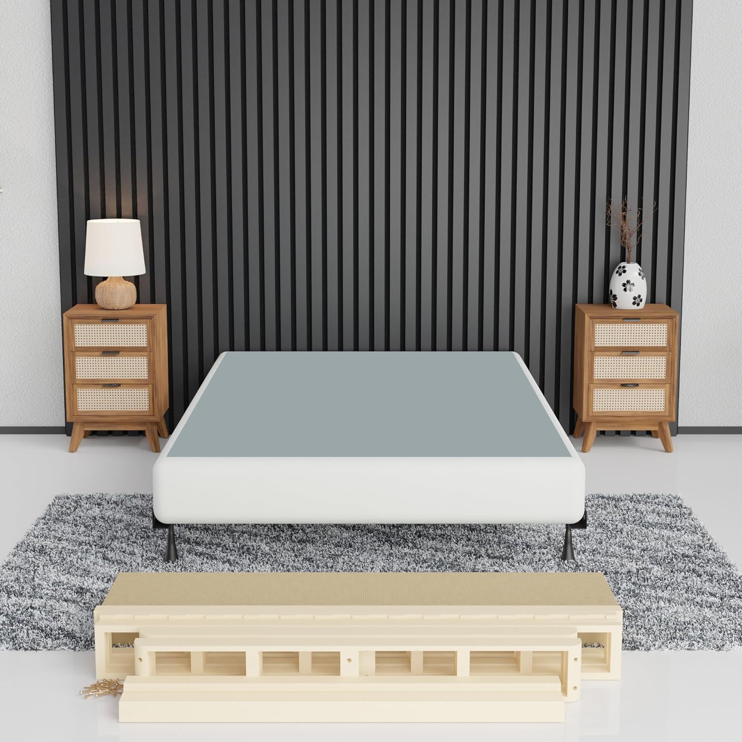 Amazon.com: Greaton, 8-Inch Sturdy Box Spring for Mattress Support ...