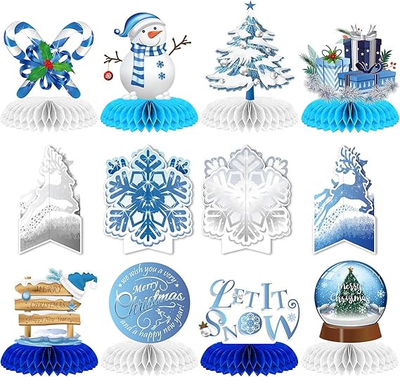 Amazon.com: WEEPA 12 Pcs Snowflake Christmas Party Supplies Winter ...