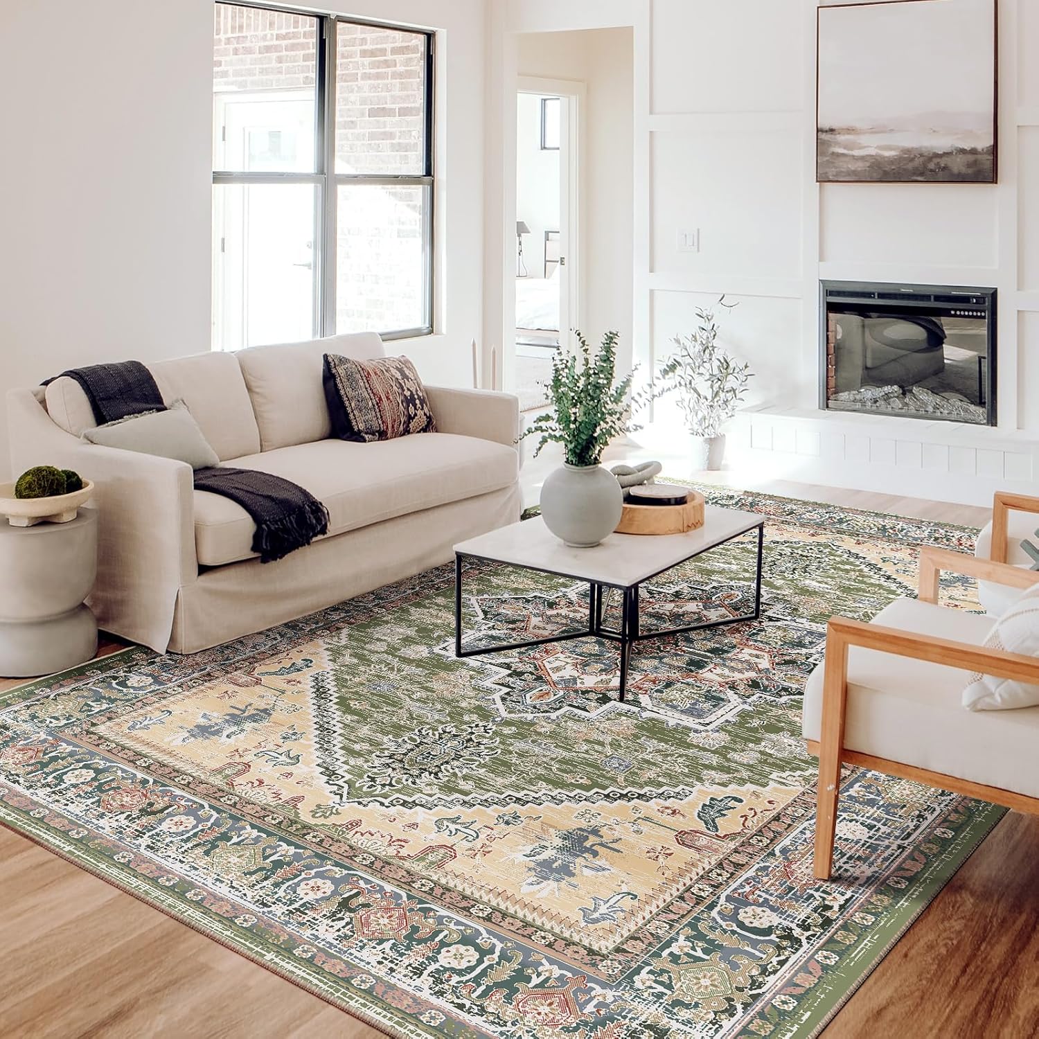 Amazon.com: BESTSWEETIE Area Rugs 8x10 Rug for Living Room, Washable ...