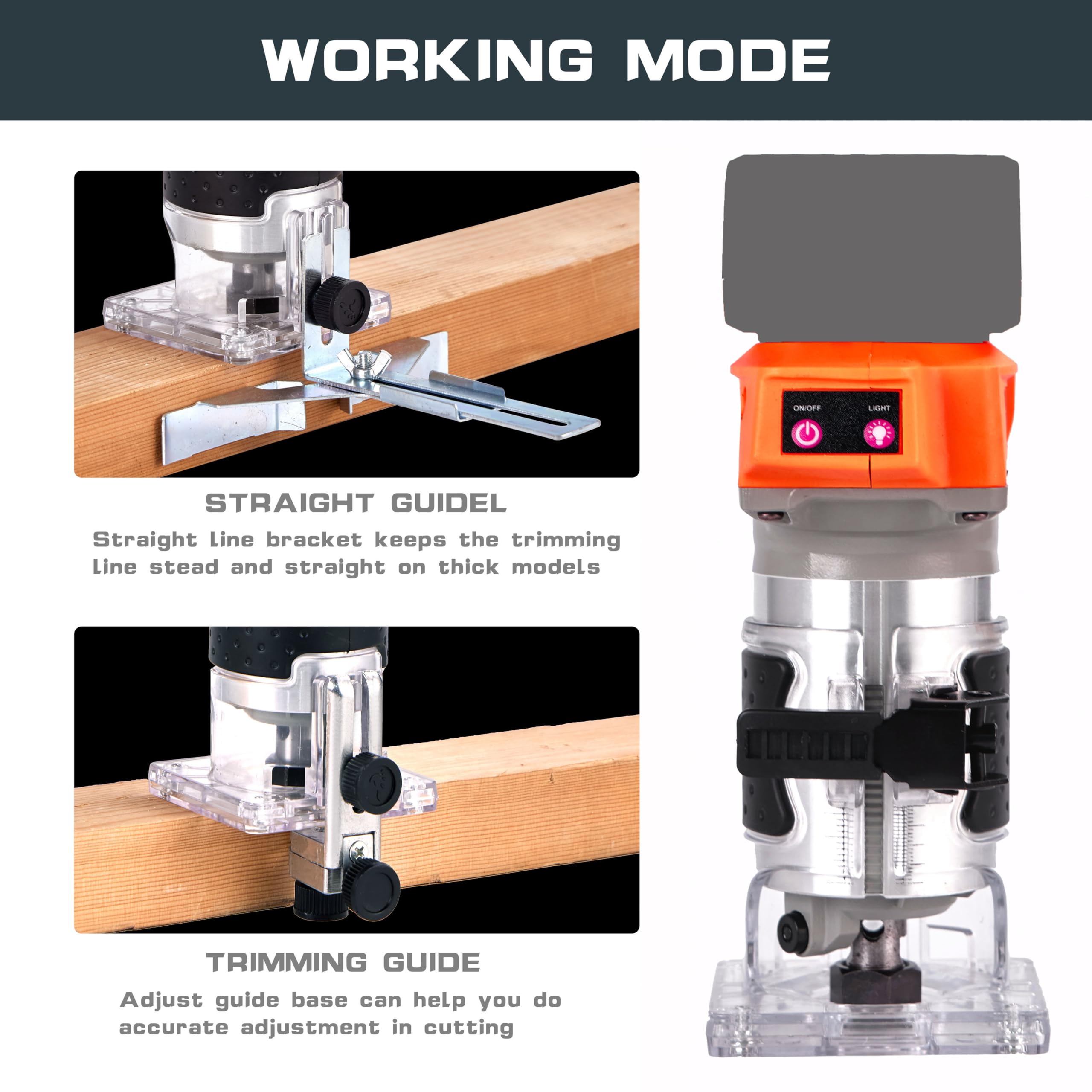 Snapklik.com : Nichilas Cordless Trimmer Router, Brushless Hand Edge ...