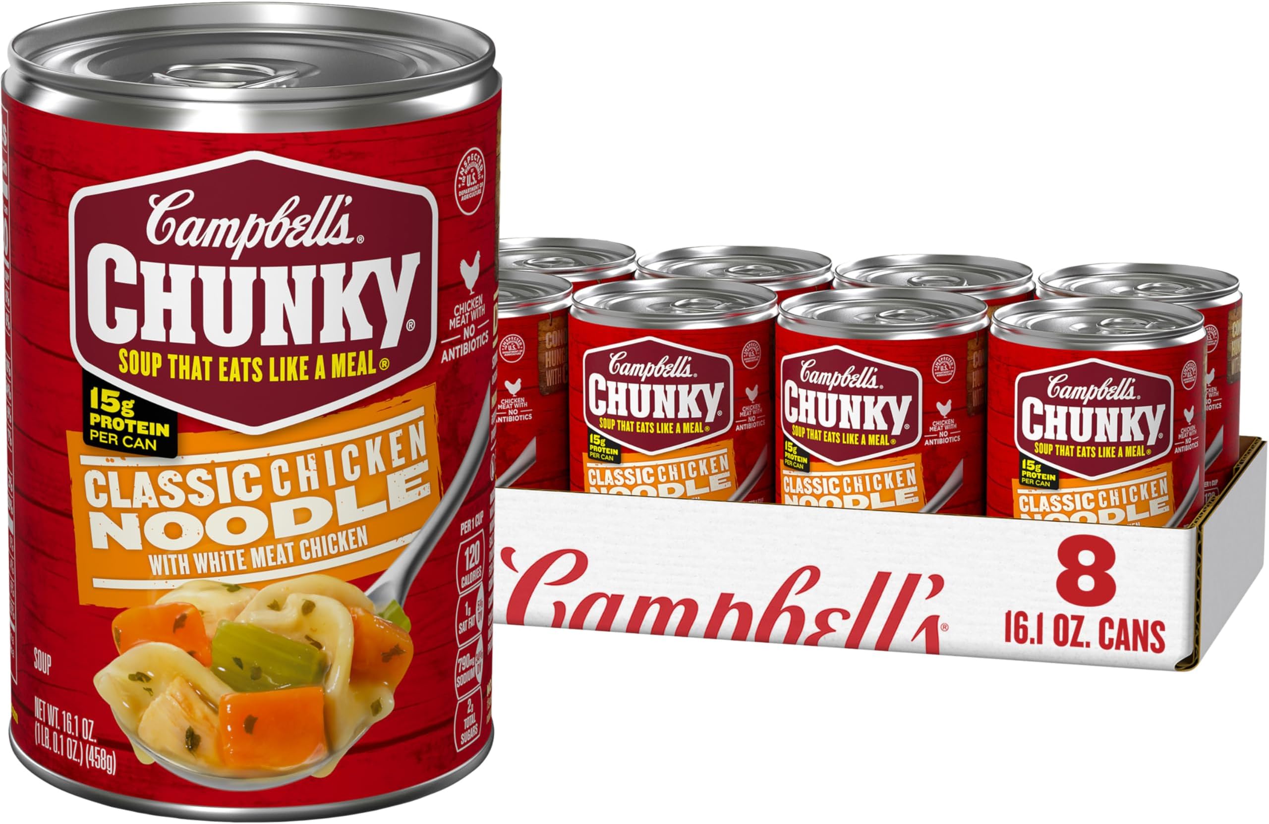 Amazon.com : Campbell's Chunky Classic Chicken Noodle Soup (Pack of 8 ...