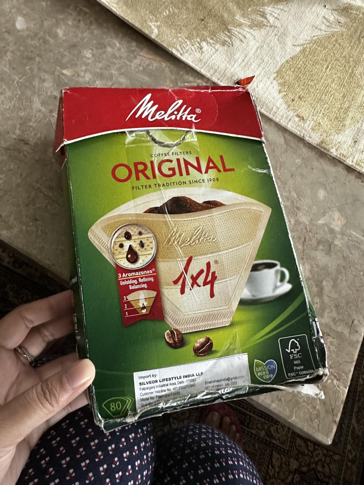 Melitta Coffee Filter Papers, Size 1x4, Pack of 80 : Amazon.in: Home ...