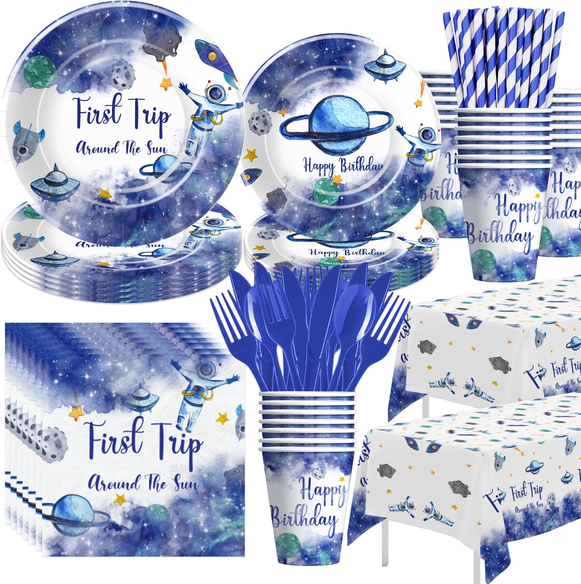 Amazon.com: APOWBLS Oneder Sea First Birthday Decorations Tableware ...