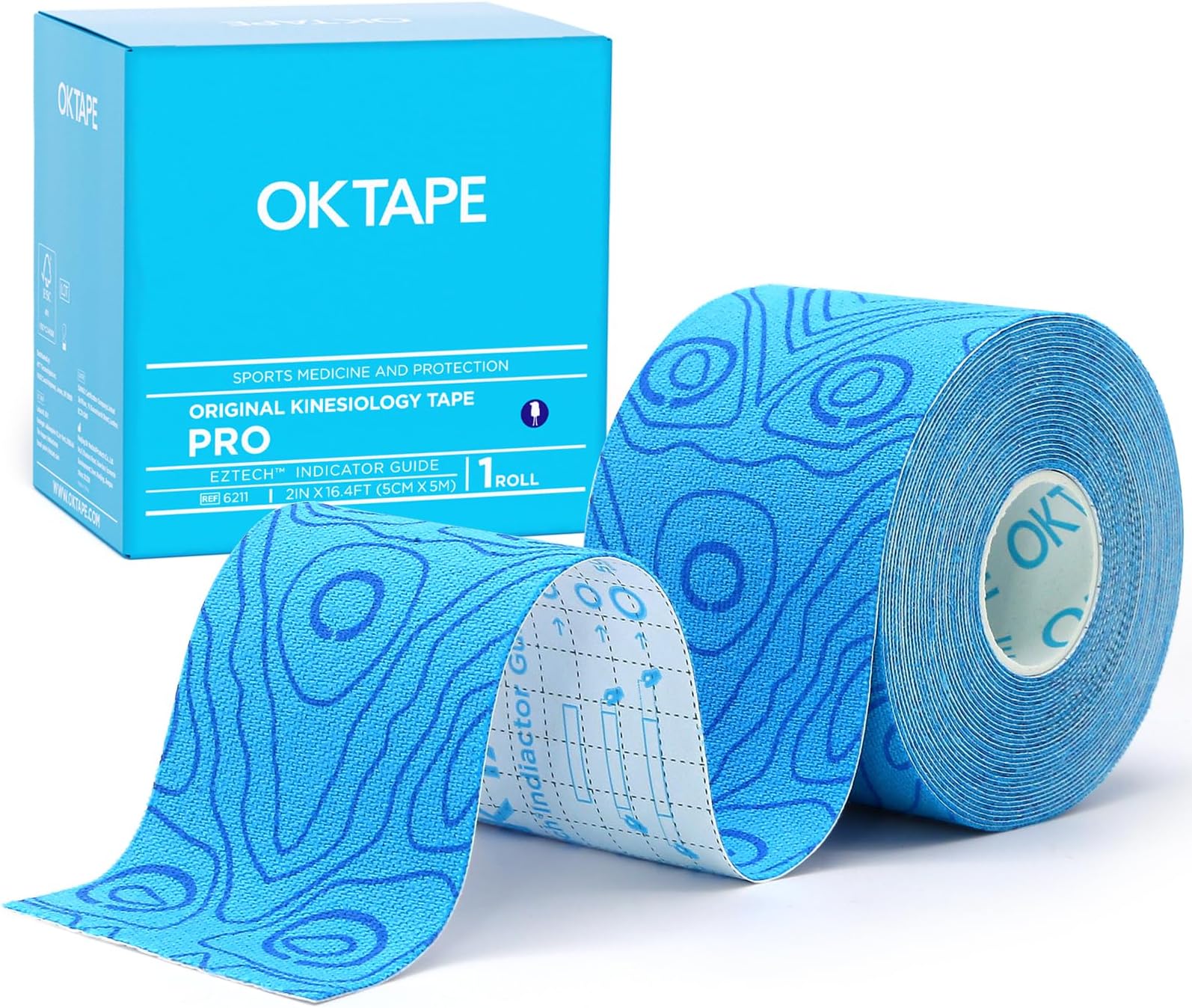 Amazon.com: OK TAPE PRO Kinesiology Tape, 2inch x Long Roll 16ft Free ...