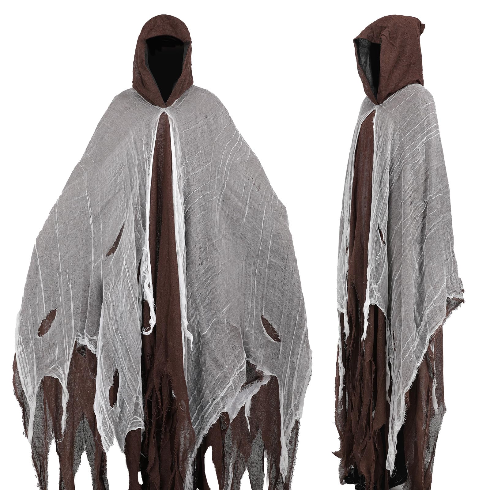 Joyincoser Hooked Cloak Medieval Renaissance Gothic Wizard Cape Death ...