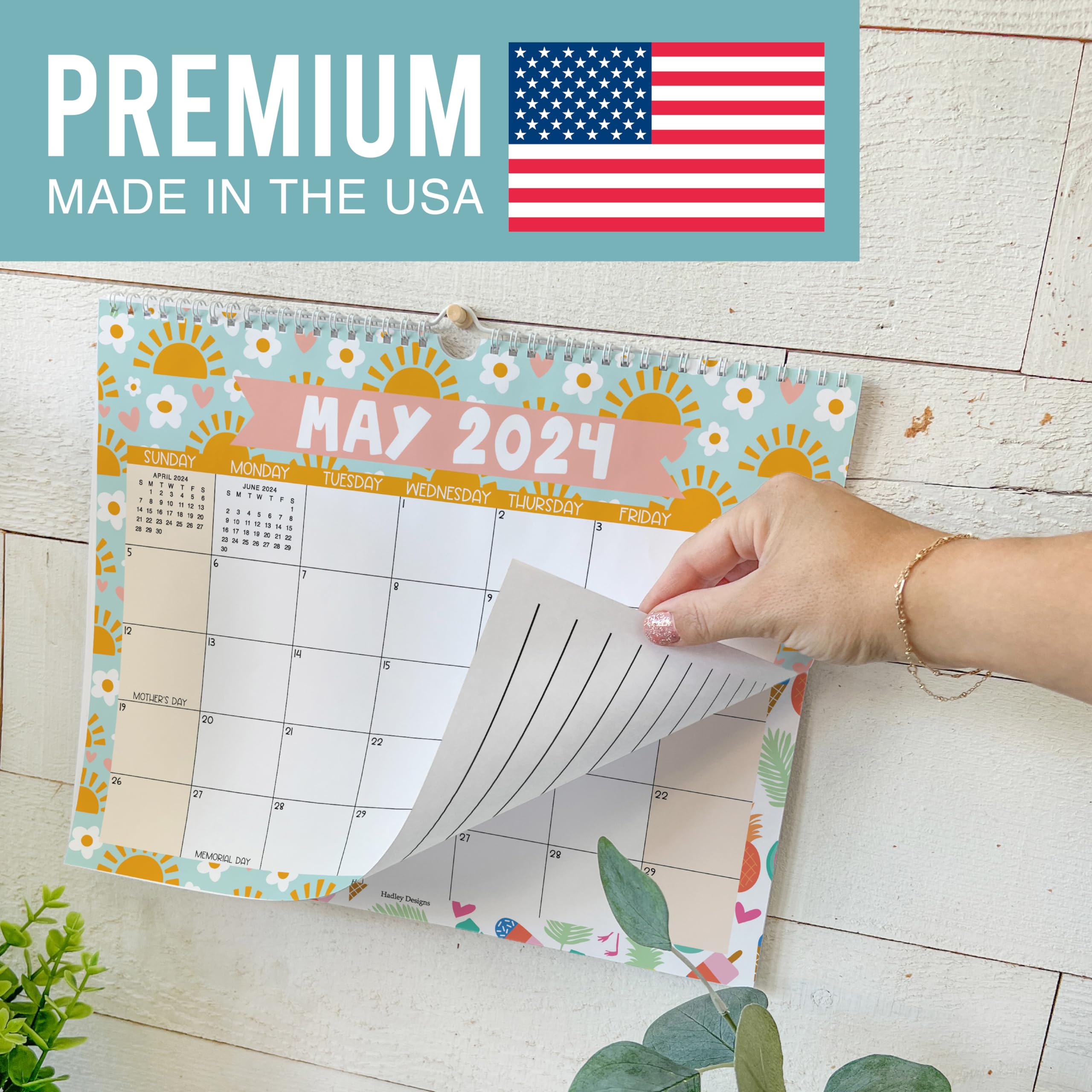 Snapklik.com : Hadley Designs Doodle Large Wall Calendar 2024-2025 ...