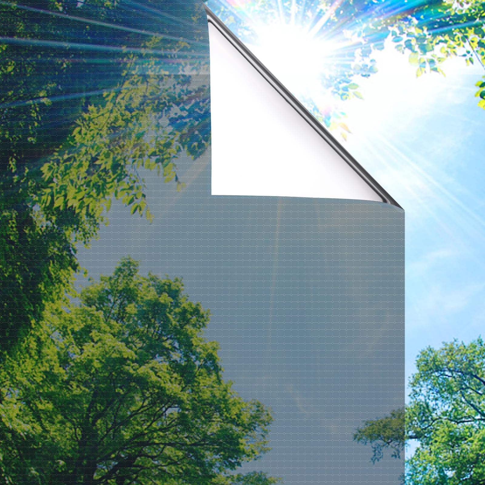 Amazon.com: Coavas One Way Privacy Window Film Reflective Window Film See Out Not in Window Film ...