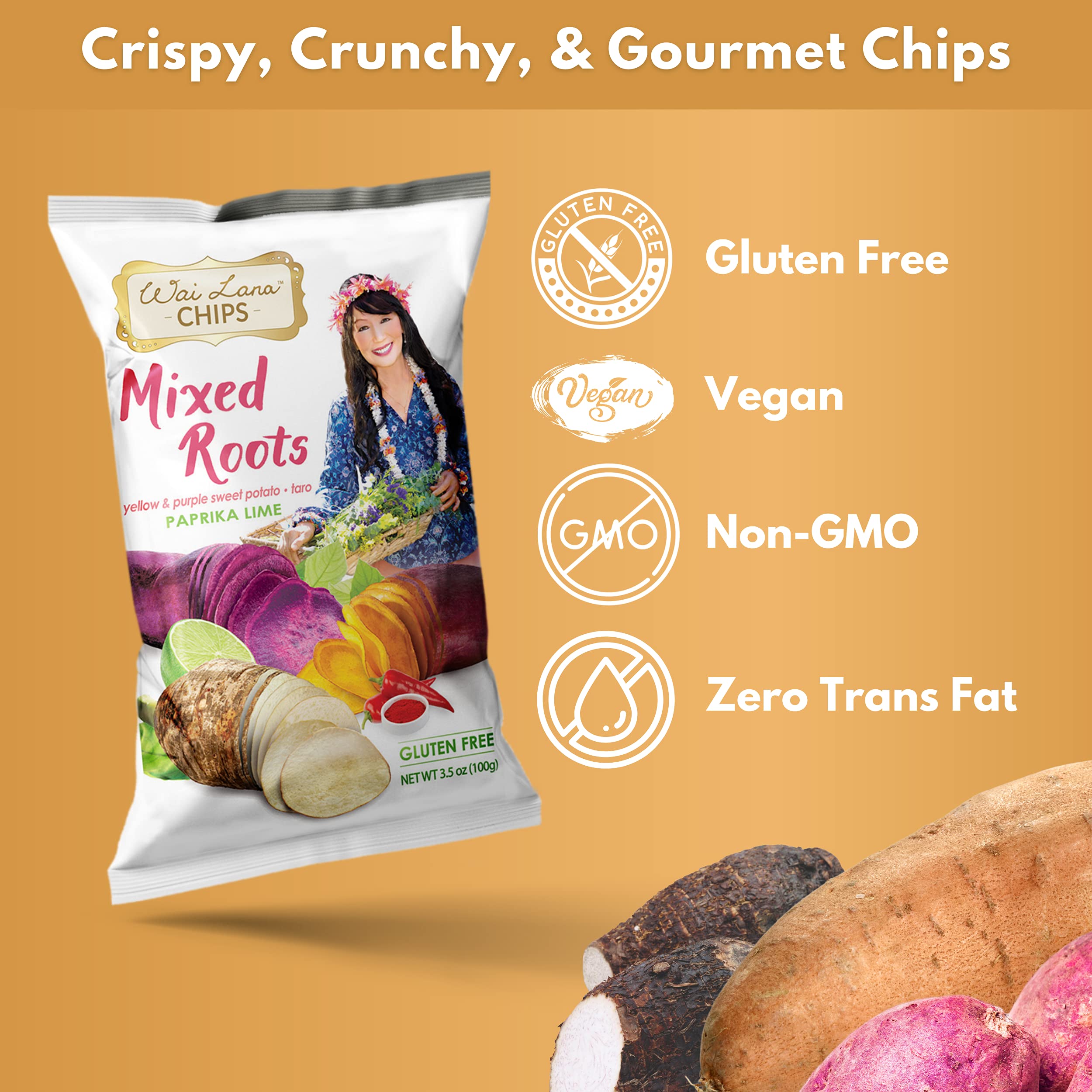 Buy Sweet Potato Chips - Mixed Roots Chips Made from Yellow and Purple ...