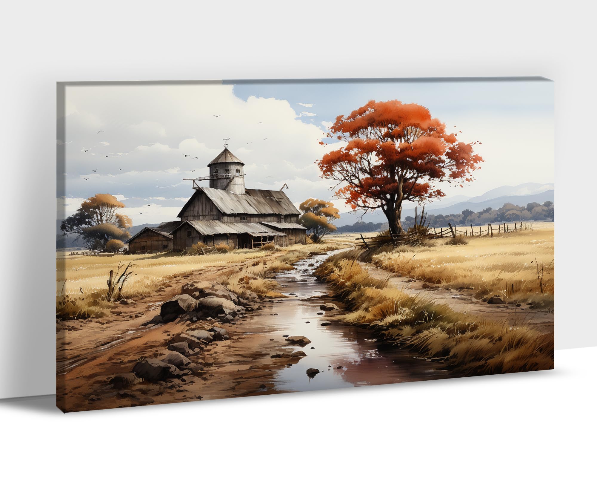 Amazon.com: GUTTATY Farmhouse Wall Art Prints, Vintage Barn Picture ...