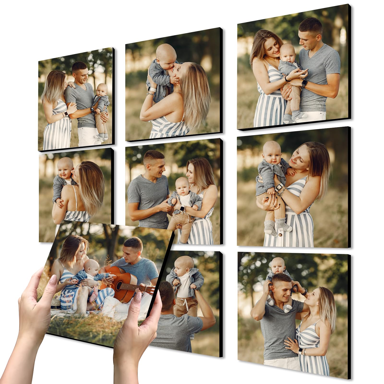 Amazon.com: Custom Photo Tiles, Personalized Mix Tiles Picture Frames ...
