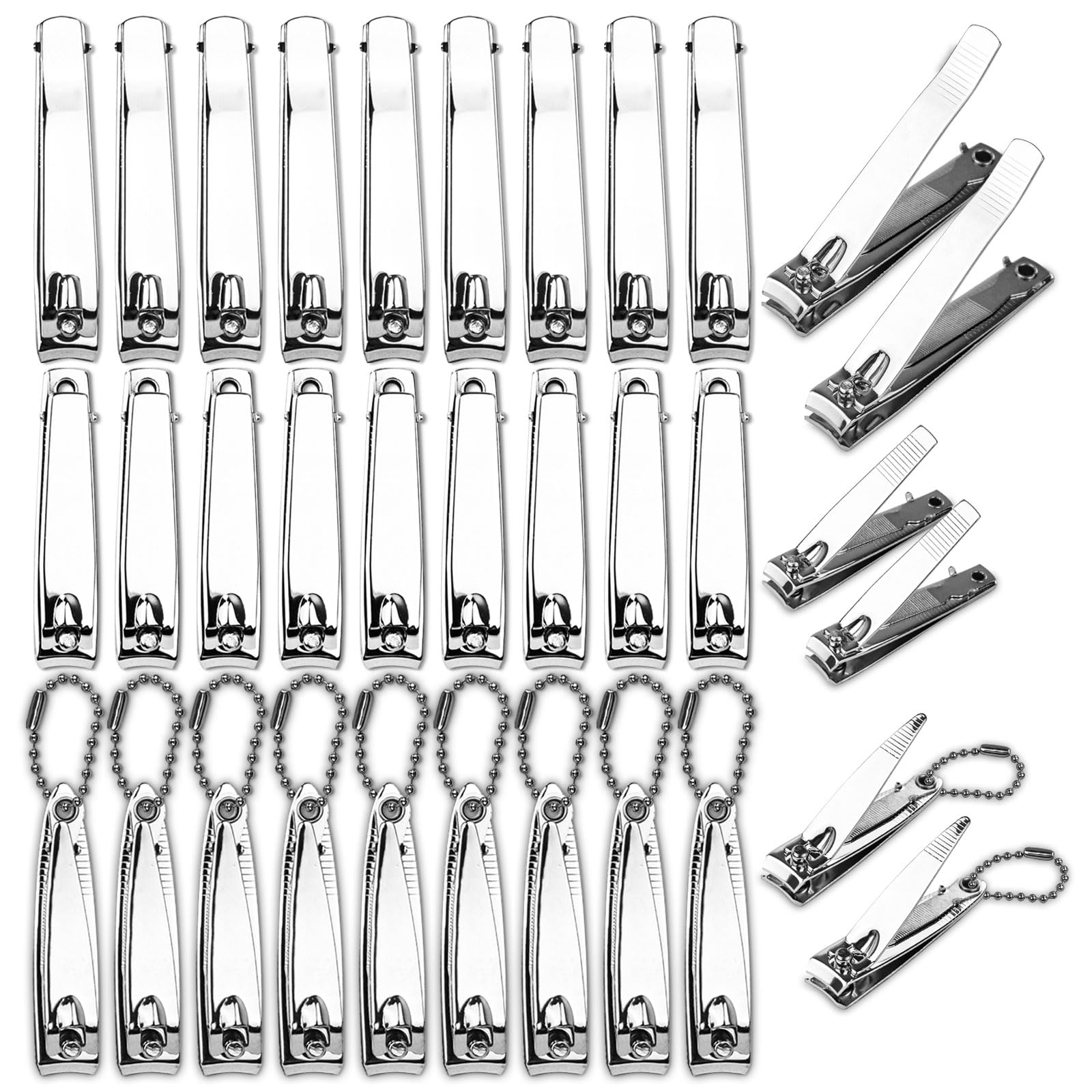 Amazon.com : Individually Wrapped Nail Clippers in Bulk Stainless Steel ...