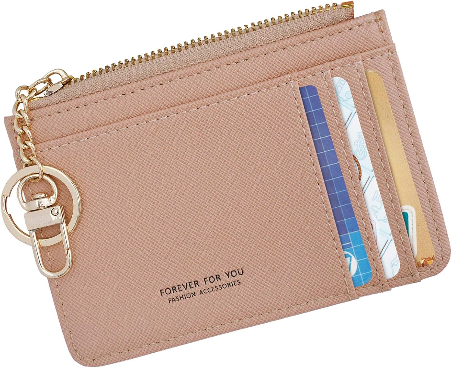 Amazon.com: Women Slim Leather Minimalist Front Pocket Wallet Card Case ...