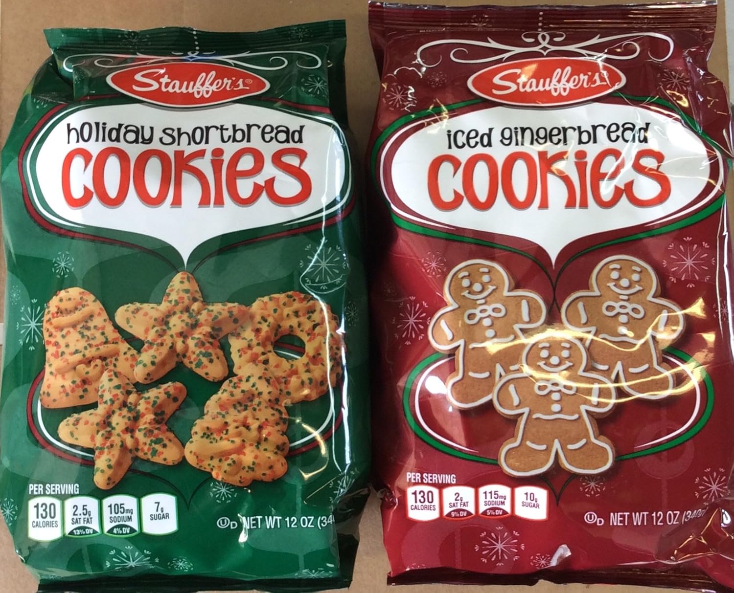 Amazon.com: Stauffers Holiday Shortbread and Iced Gingerbread Cookies ...