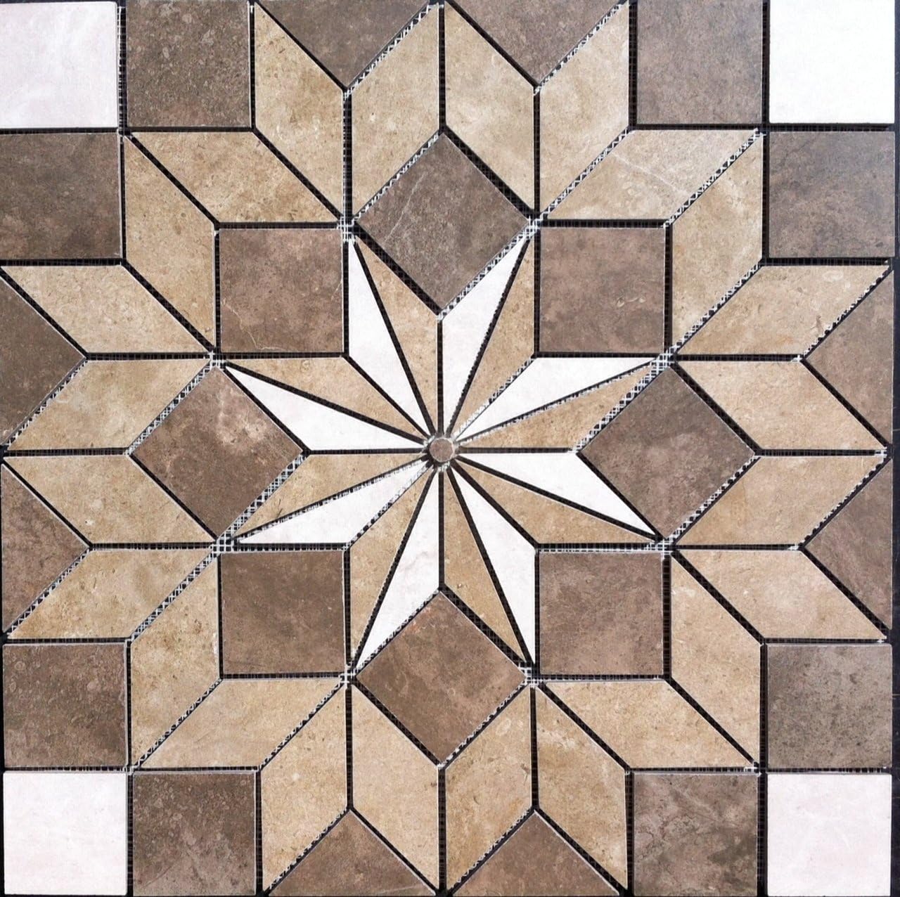 22 1/4" X 22 1/4" Daltile Affinity Tile Medallion - Amazon.com