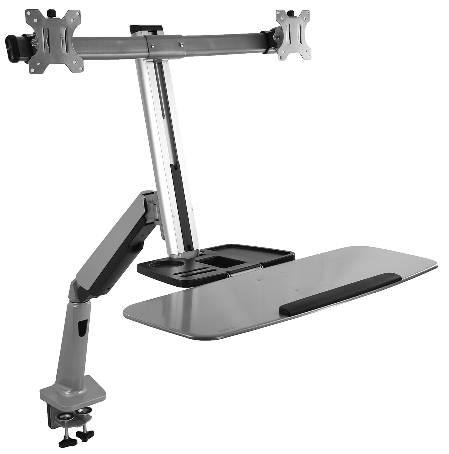 VIVO Dual Monitor & Keyboard Counterbalance Sit-Stand Desk Mount ...