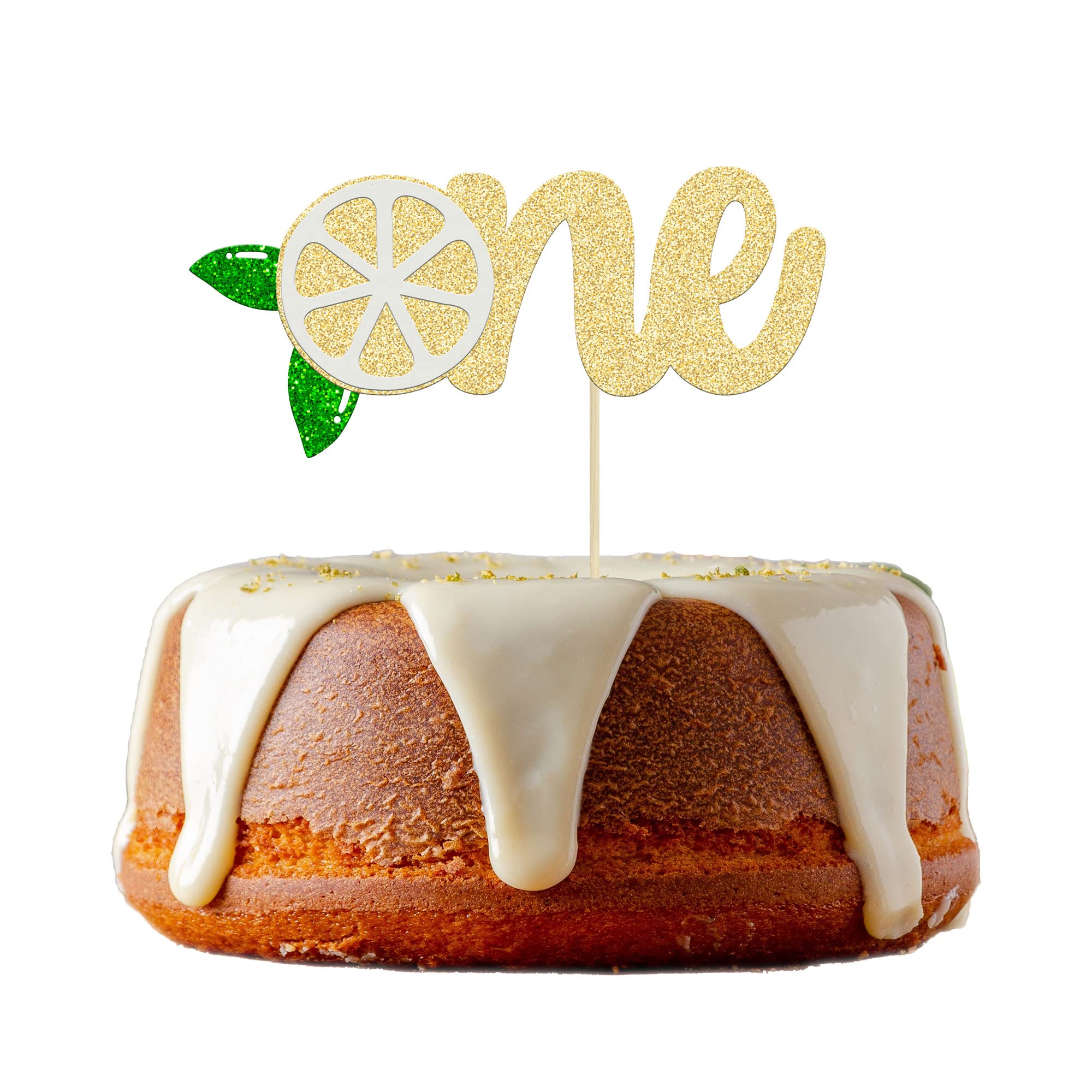 Amazon.com: 1Pc Lemon 1st Birthday Cake Topper Glitter Lemon One Cake ...