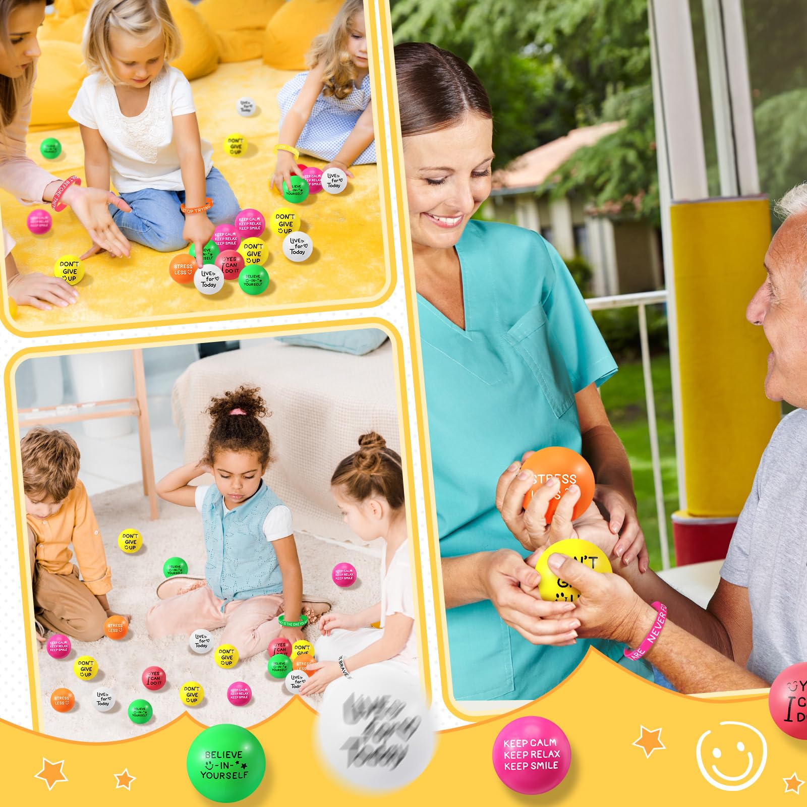 Shappy 144 Pack Motivational Party Favor for Kids Includes 72 Smile ...