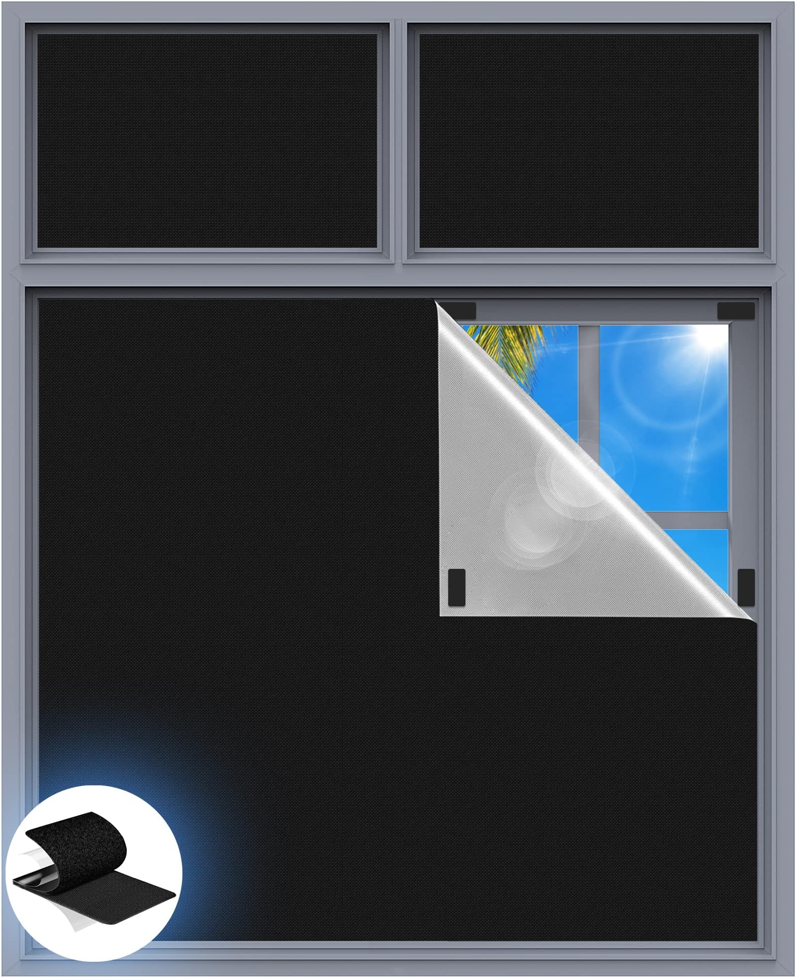 Amazon.com: Blackout Curtains for Bedroom, 39" x 58" Portable Blackout ...