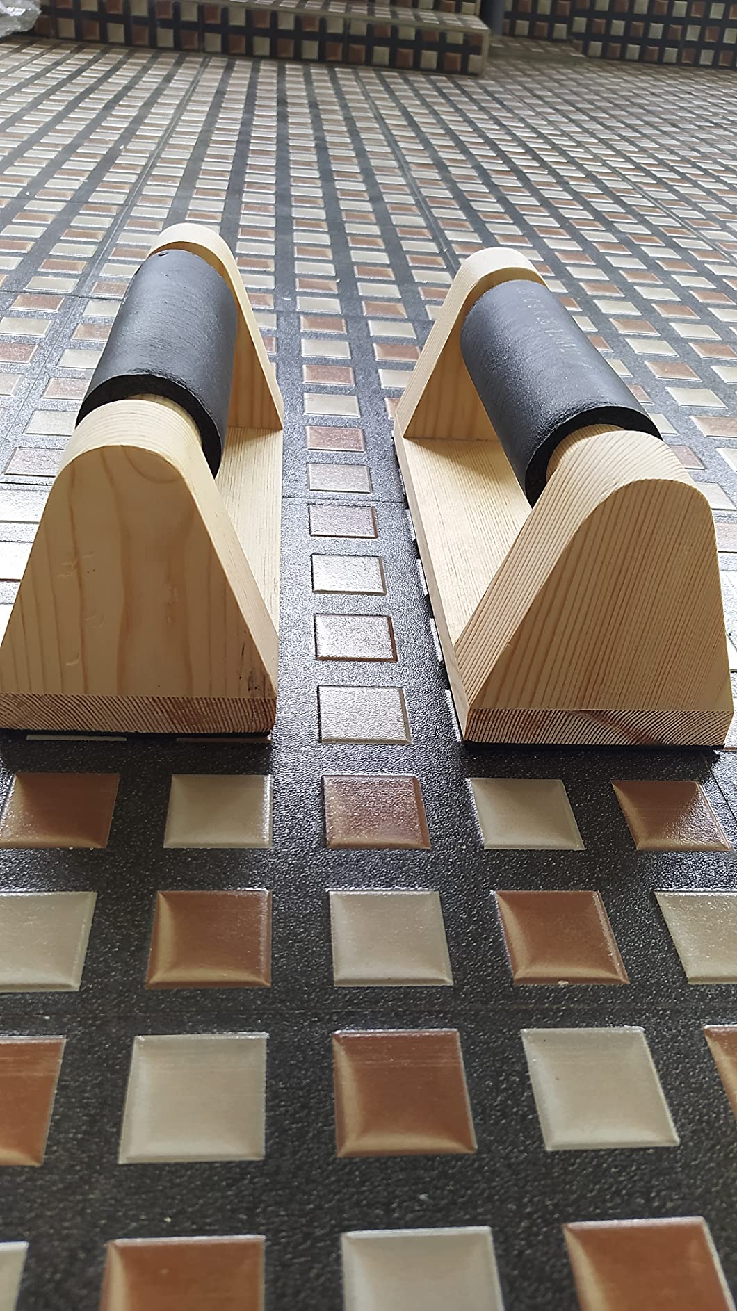 Buy HKUTOTECH Push-up Stand, 2 PCS Wood Pushup Bars Non-Slip Base ...