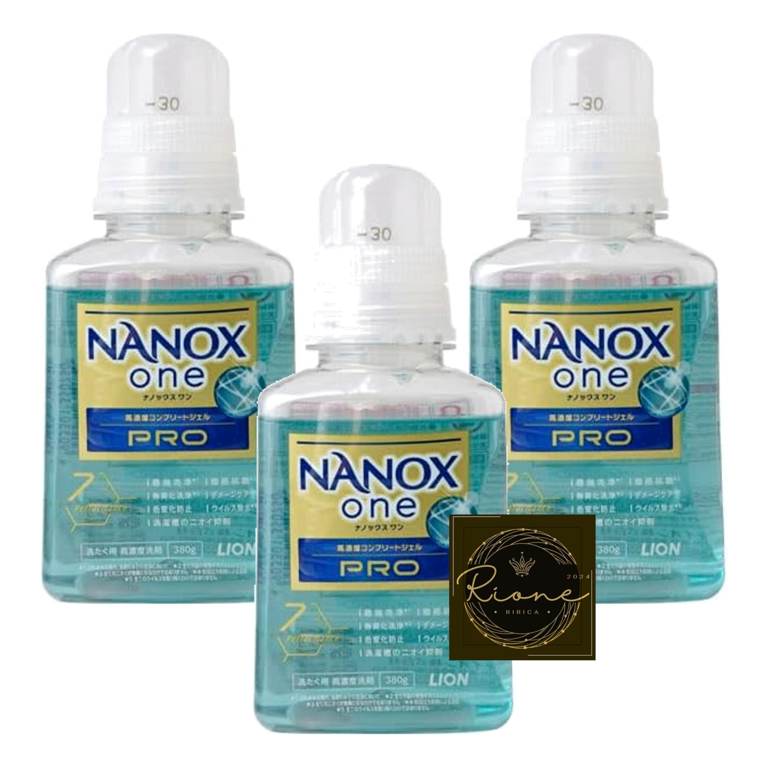 Amazon | ライオン NANOX one Pro お試しサイズ本体 380g×3個セット | ノーブランド品 | 液体洗剤