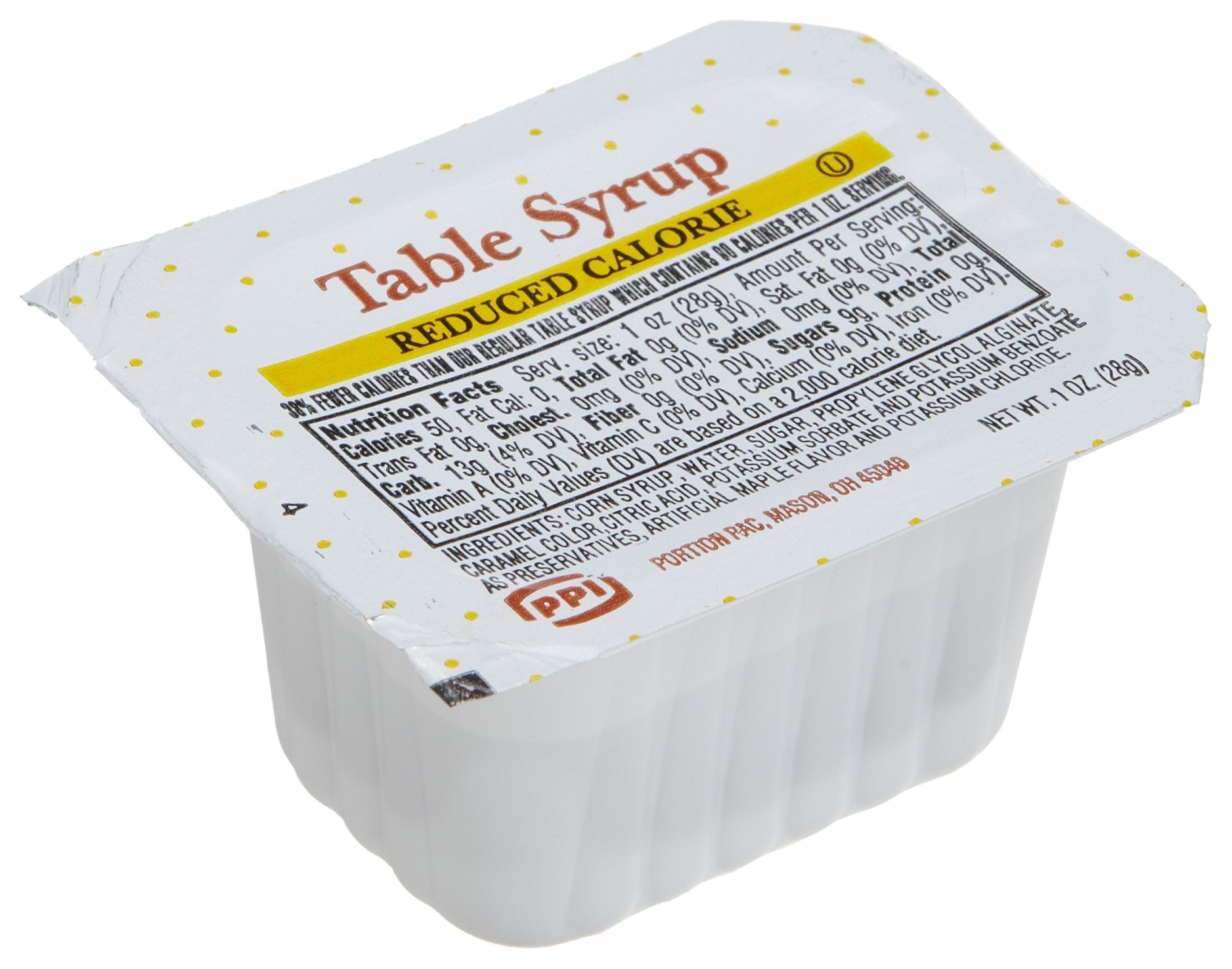 Amazon.com : Portion Pack Reduced Calories Table Syrup, 1-Ounce Single ...