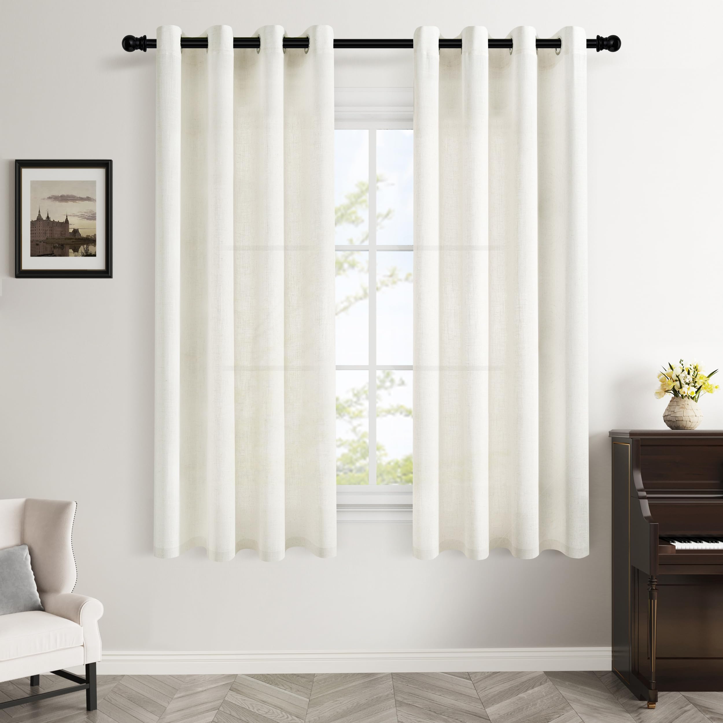 Cream Curtain Panels J. Queen New York Athena Window Treatment