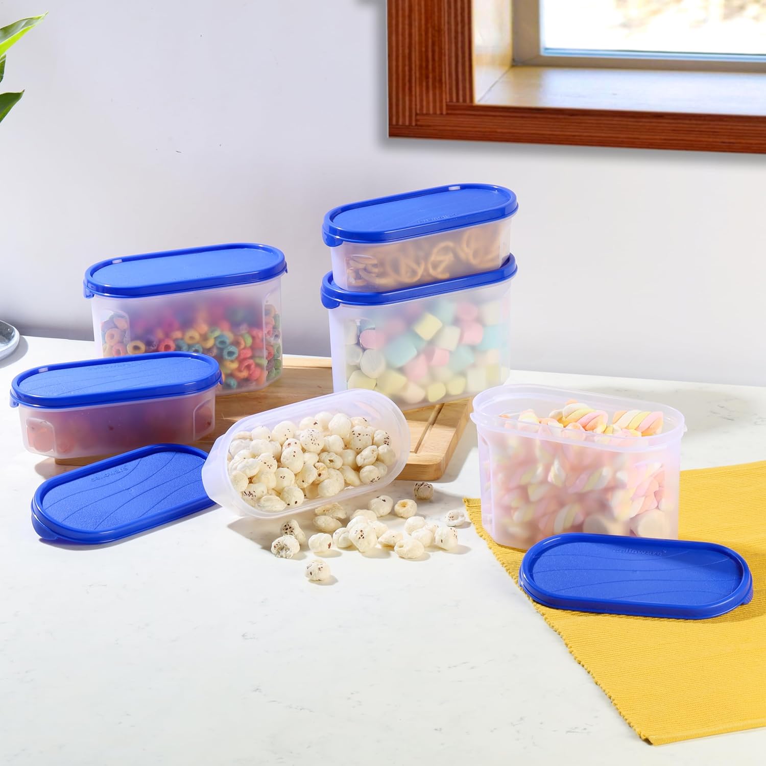 Buy CELLO Modustore Storage Container Set of 6, (600ml x 3, 1200ml x 3 ...
