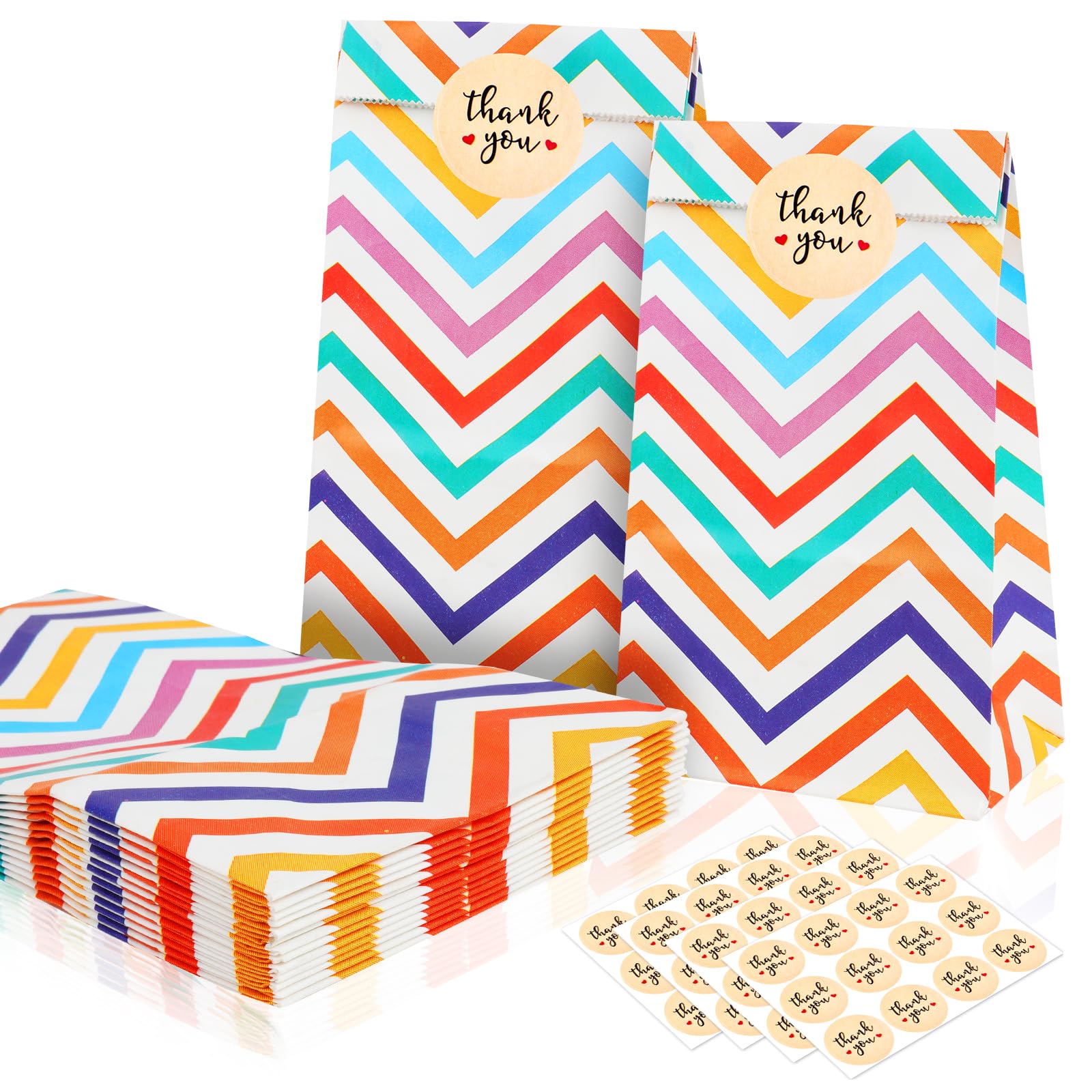 flintronic Gift Bag, 25 Piece Slash Style Paper Bag Party Bags with ...